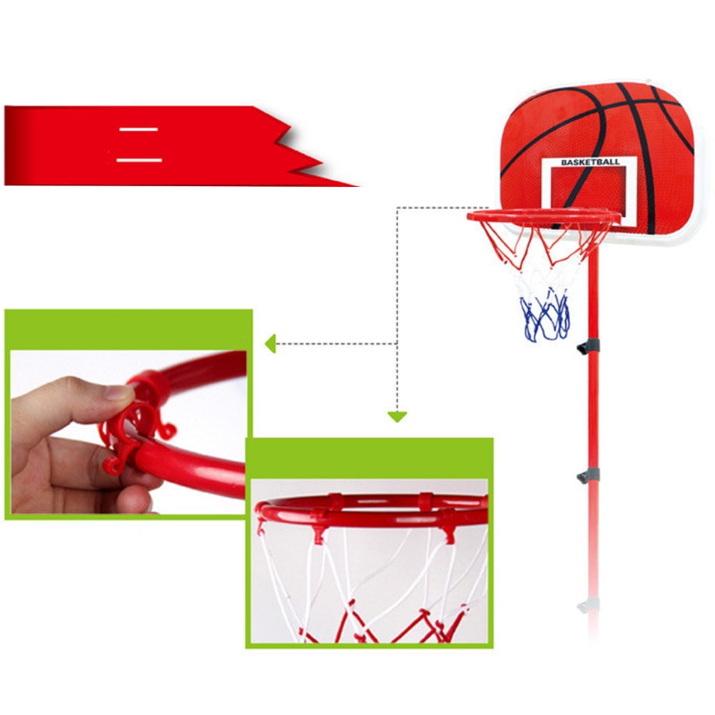 Raindrops Children's Basketball Stand Goal with Backboard Adjustable ...