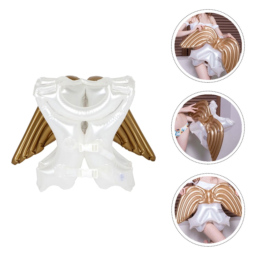 Raindrops Children's White Inflatable Angel Wing Swimsuit Made of PVC ...