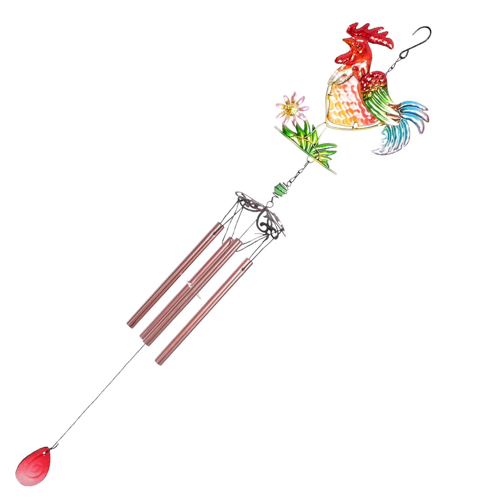 Raindrops Chime Iron Rooster Wind Chime Hanging Wind-bell (Assorted ...