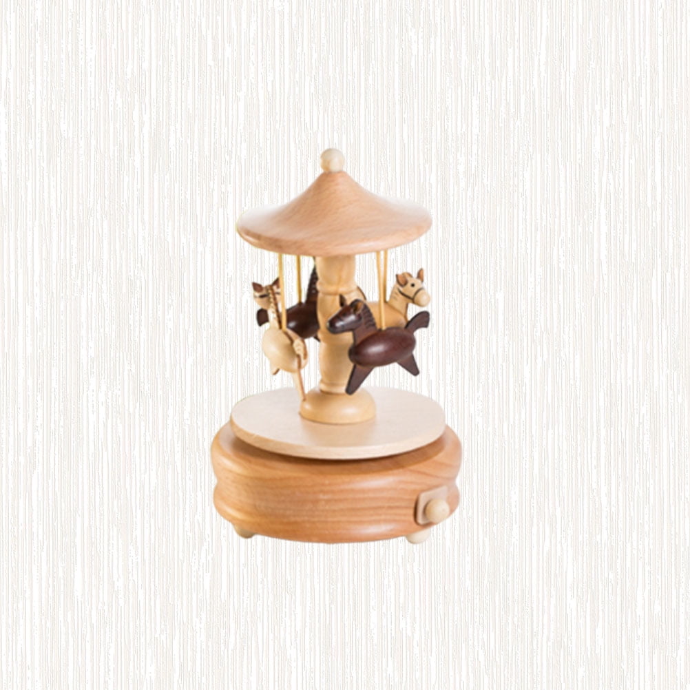 Raindrops Chocolate Carousel Wind Up Music Box for Music Listening Made ...