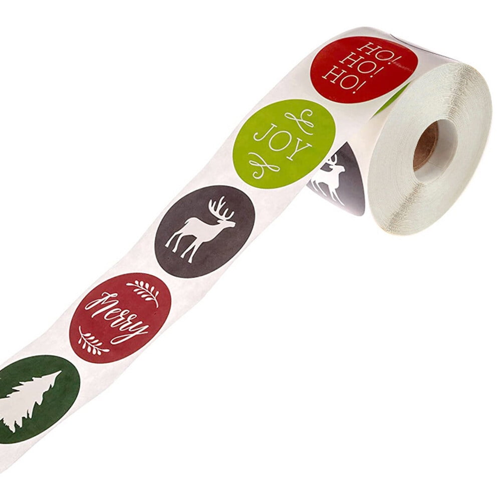 Raindrops Christmas Stocking Name Tags Stickers Roll Thank You for ...