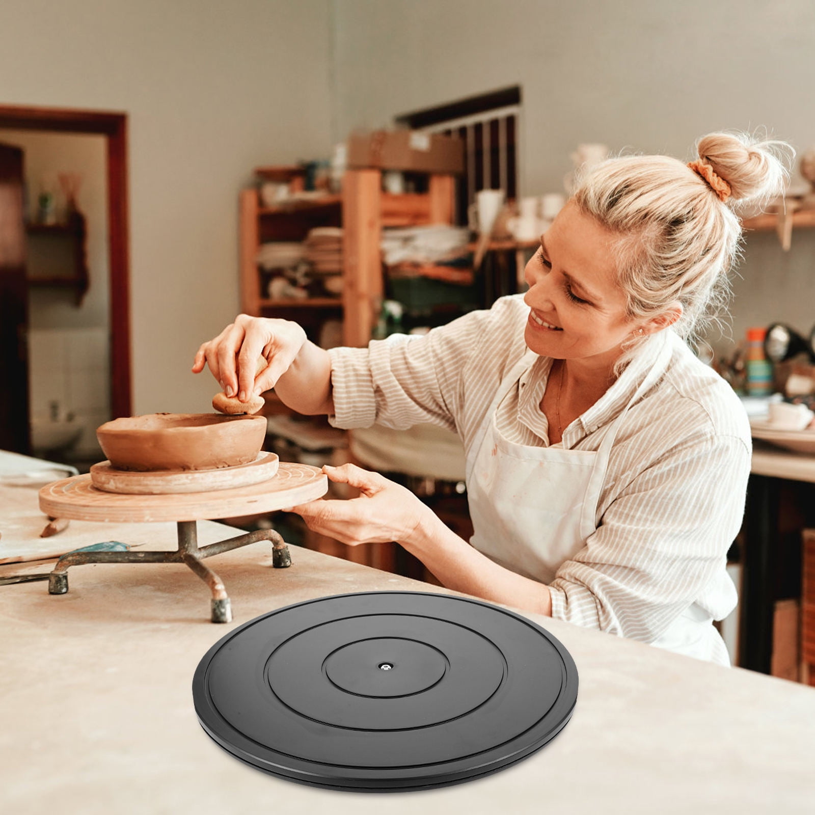 Raindrops Clay Turntable Reusable Turntable Pottery Carving Rotating ...