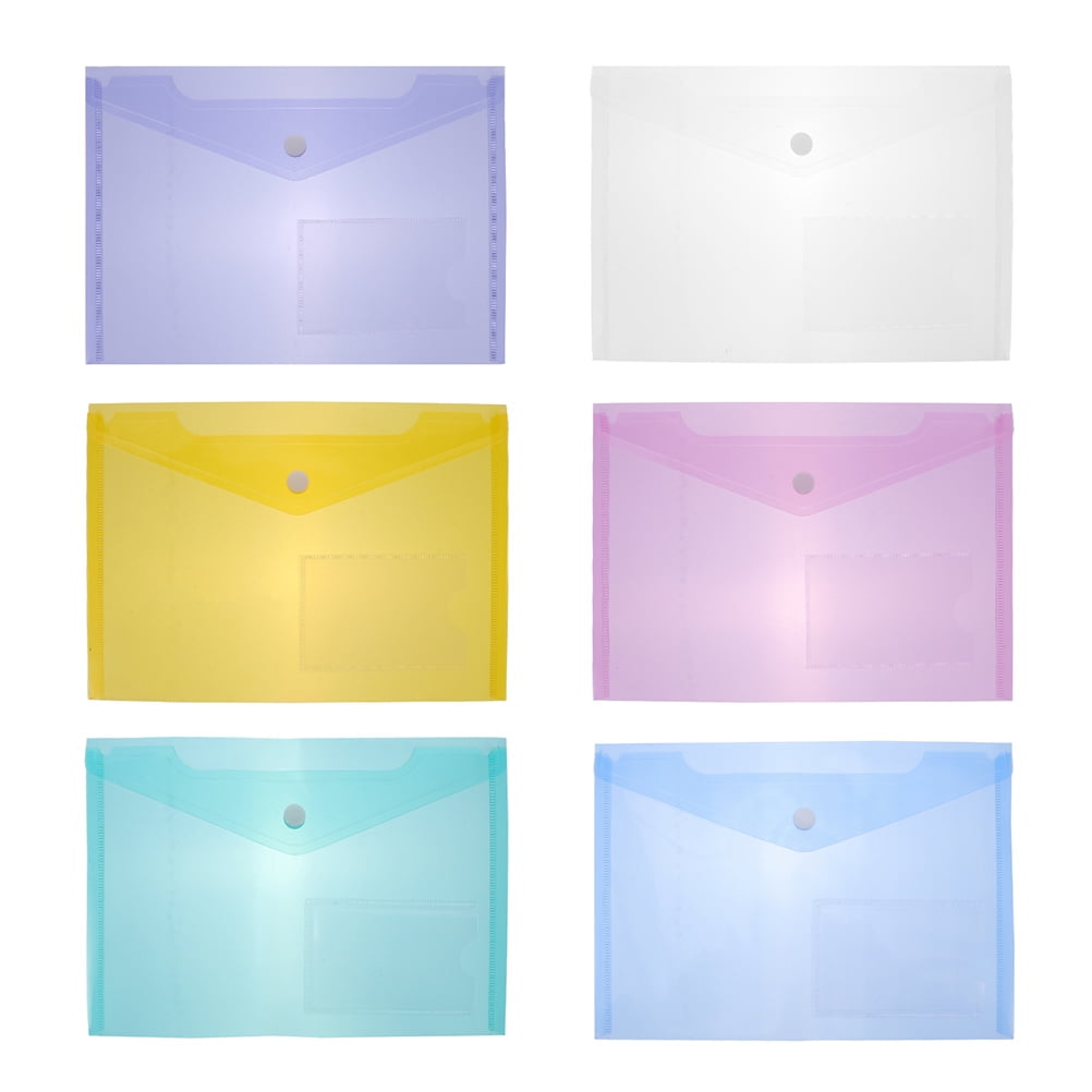 Raindrops Clear A5 Waterproof Folder w/ Snap Button (6pcs) - Walmart.com