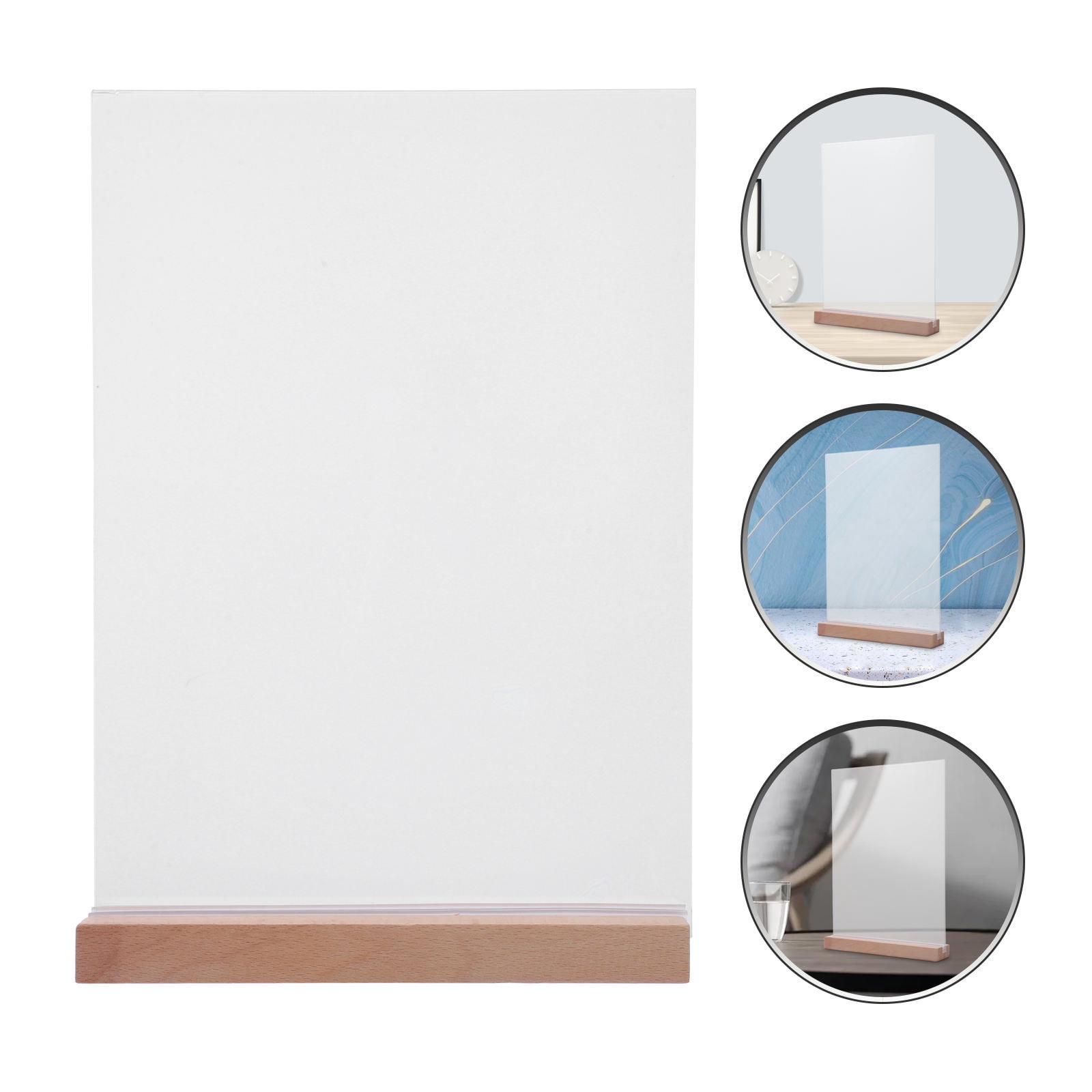 Raindrops Clear Acrylic Sign Holder With Wood Base A4 Picture Photos ...