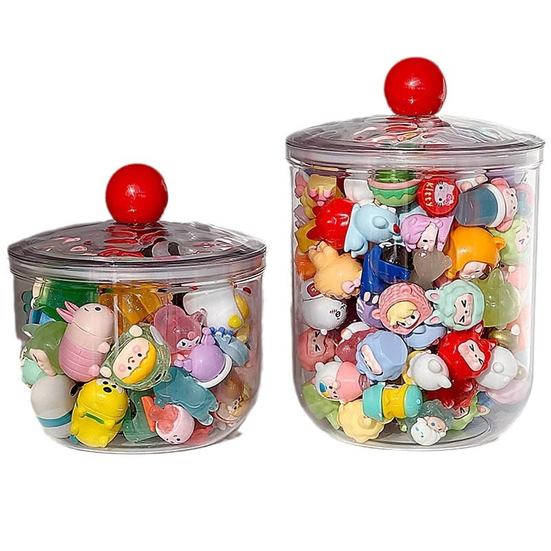 Raindrops Clear Candy Jars With Lids Cotton Ball Jar Cookies Container ...