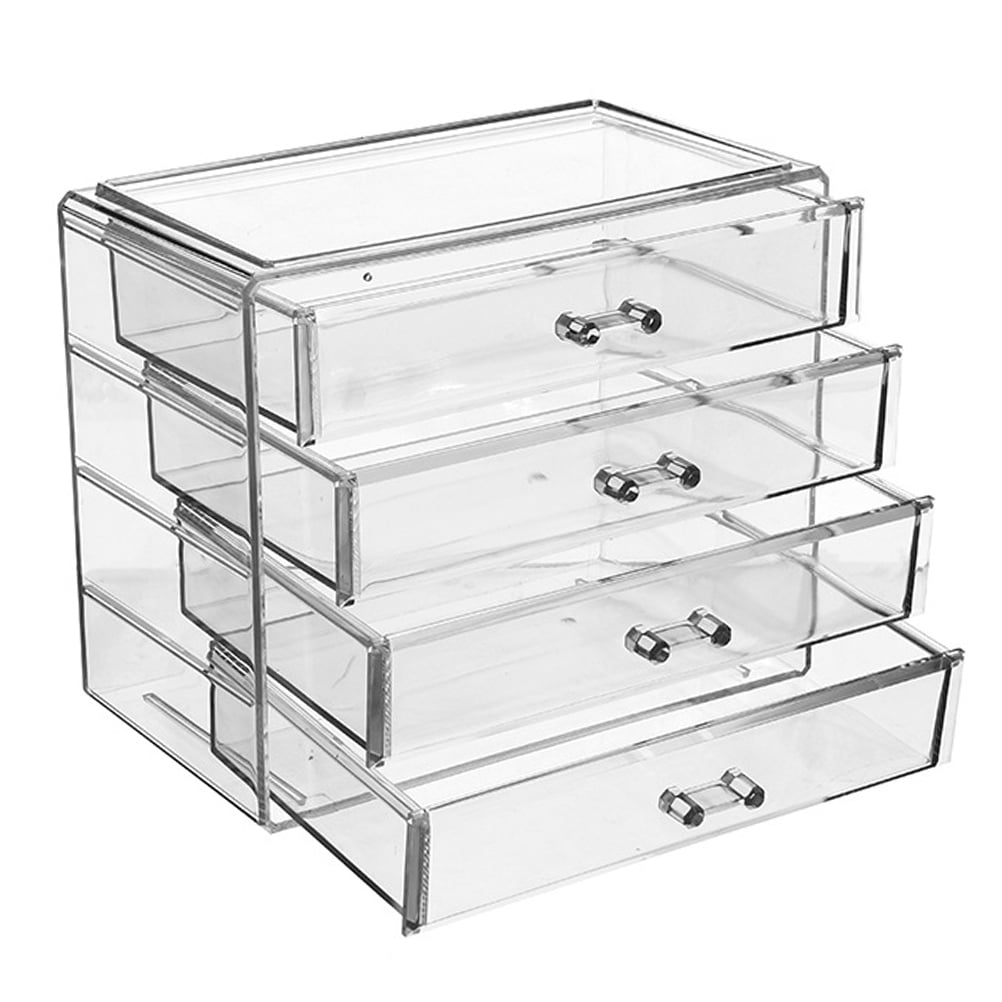 Raindrops Clear Storage Bins with Lids Counter Display Case Cabinet ...