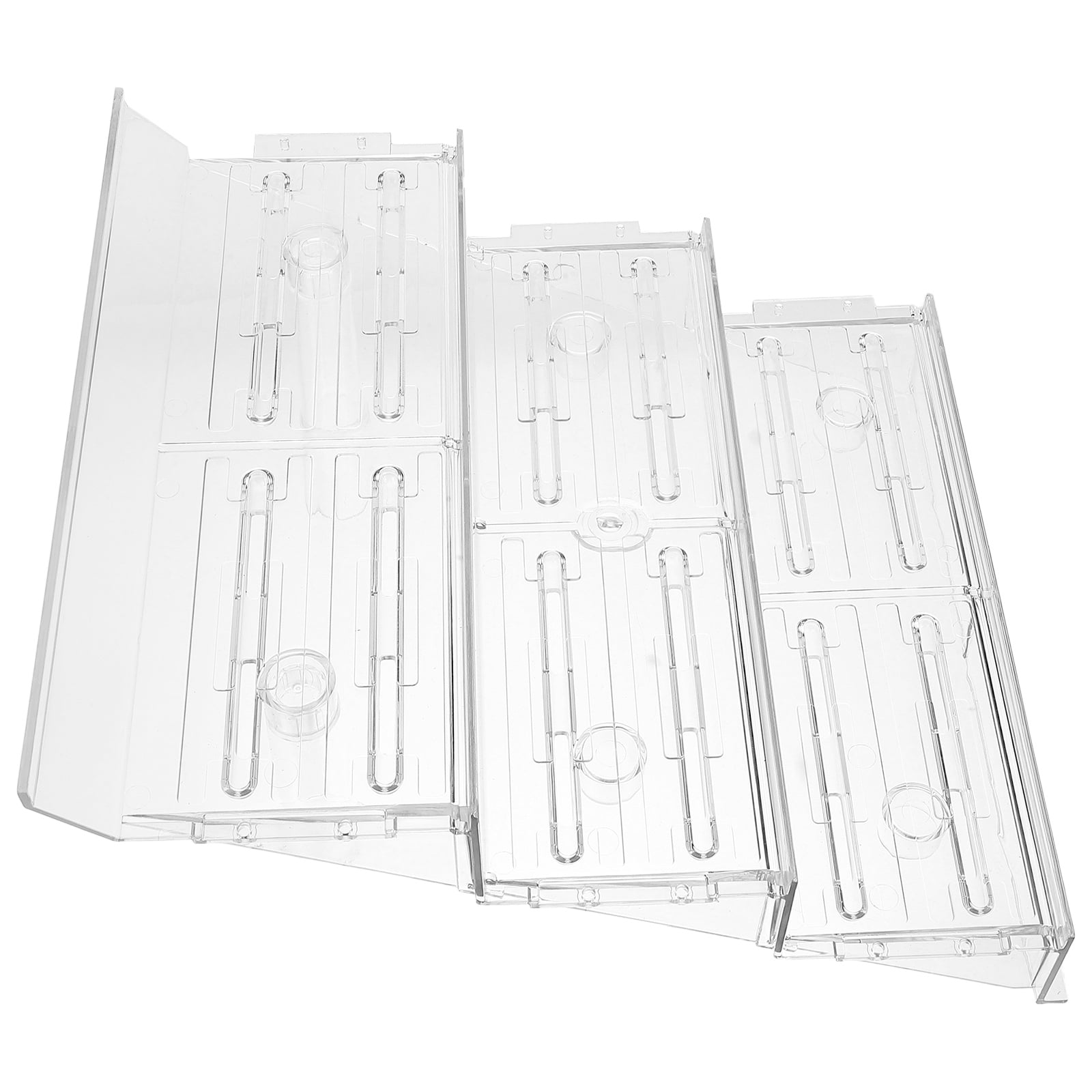 Raindrops Clear Tiered Fruit And Vegetable Display Rack For Supermarket ...