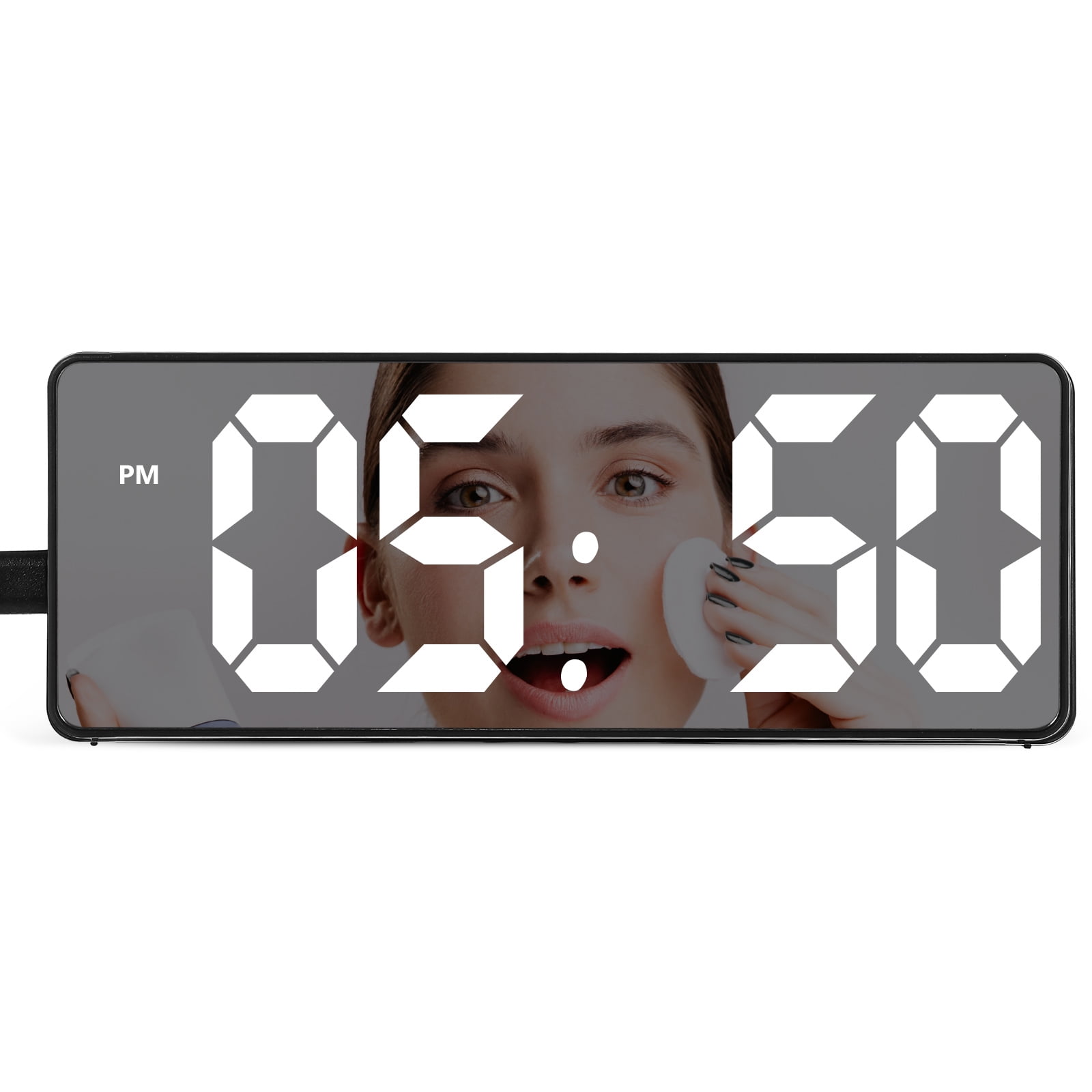 Raindrops Clock Digital Display Show Sharp Alarm Student Office Black ...