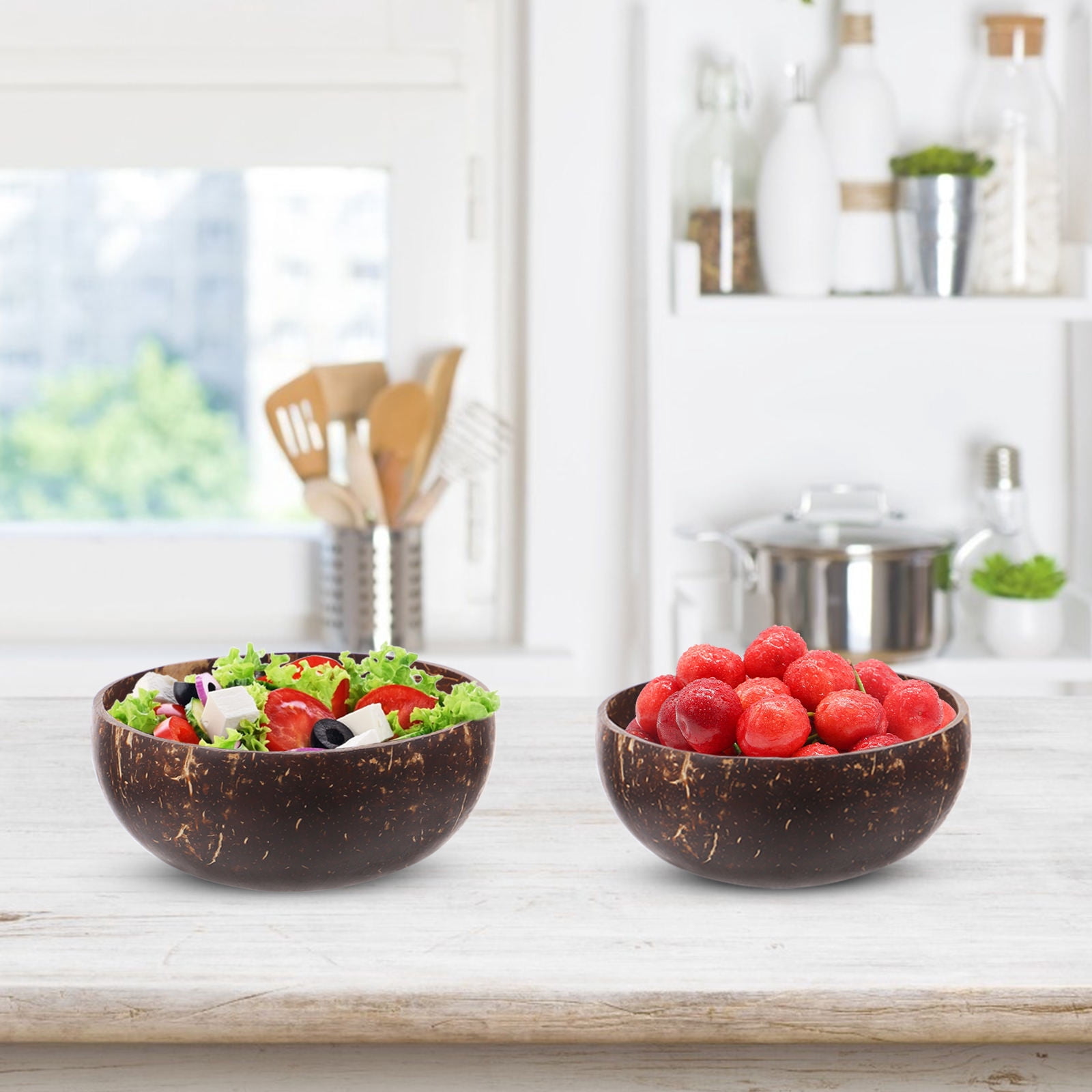 Raindrops Coconut Shell Bowl Made of Composite Material for Storage ...