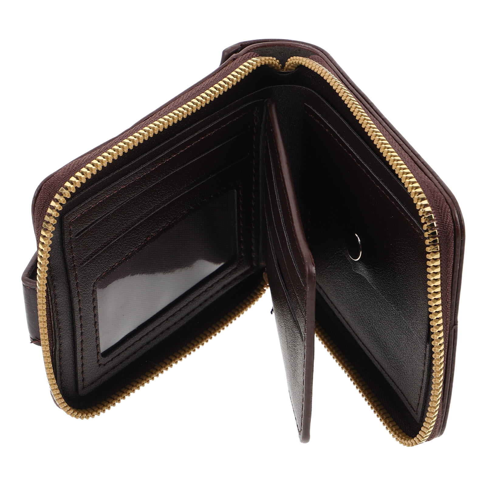 Raindrops Coffee Mens Retro Zipper Wallet Compact Bifold Wallet with ...