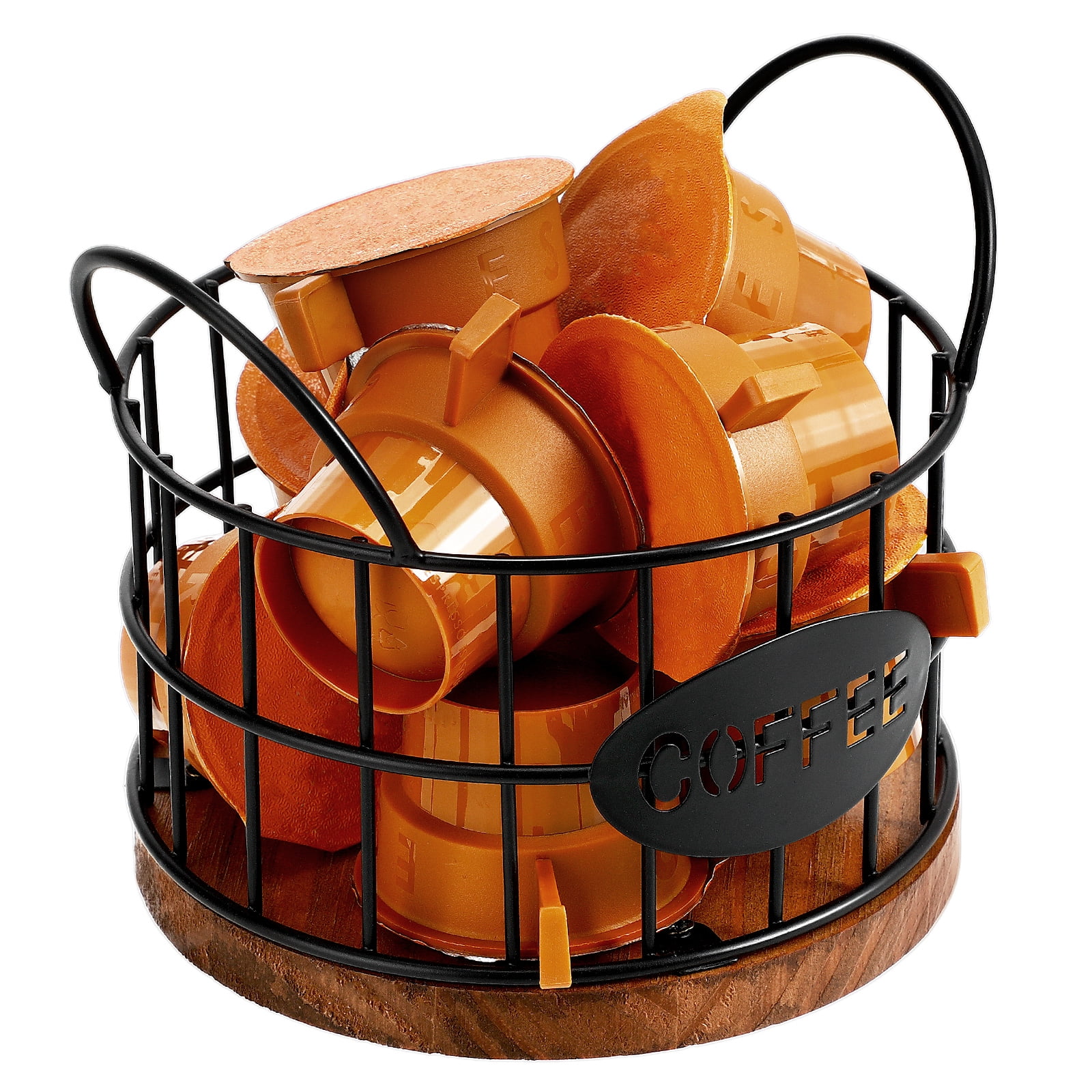 Raindrops Coffee Pod Basket Metal Wire Basket Coffee Station Organizer ...