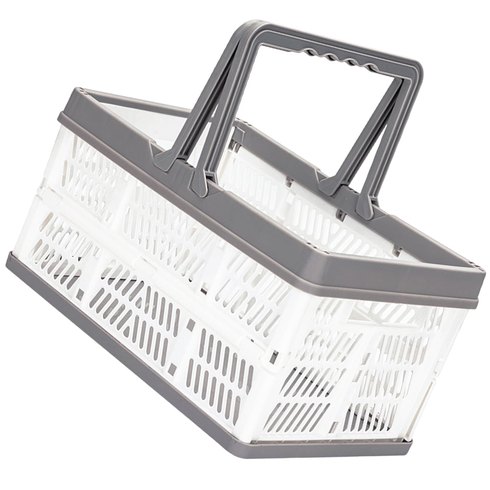 Raindrops Collapsible Shopping Basket with Handles Foldable Office 29.8 ...
