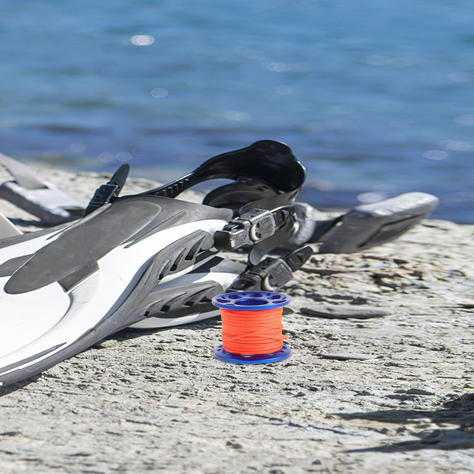 Raindrops Compact Finger Spool 1Set Navy Blue Scuba Diving Reel For ...