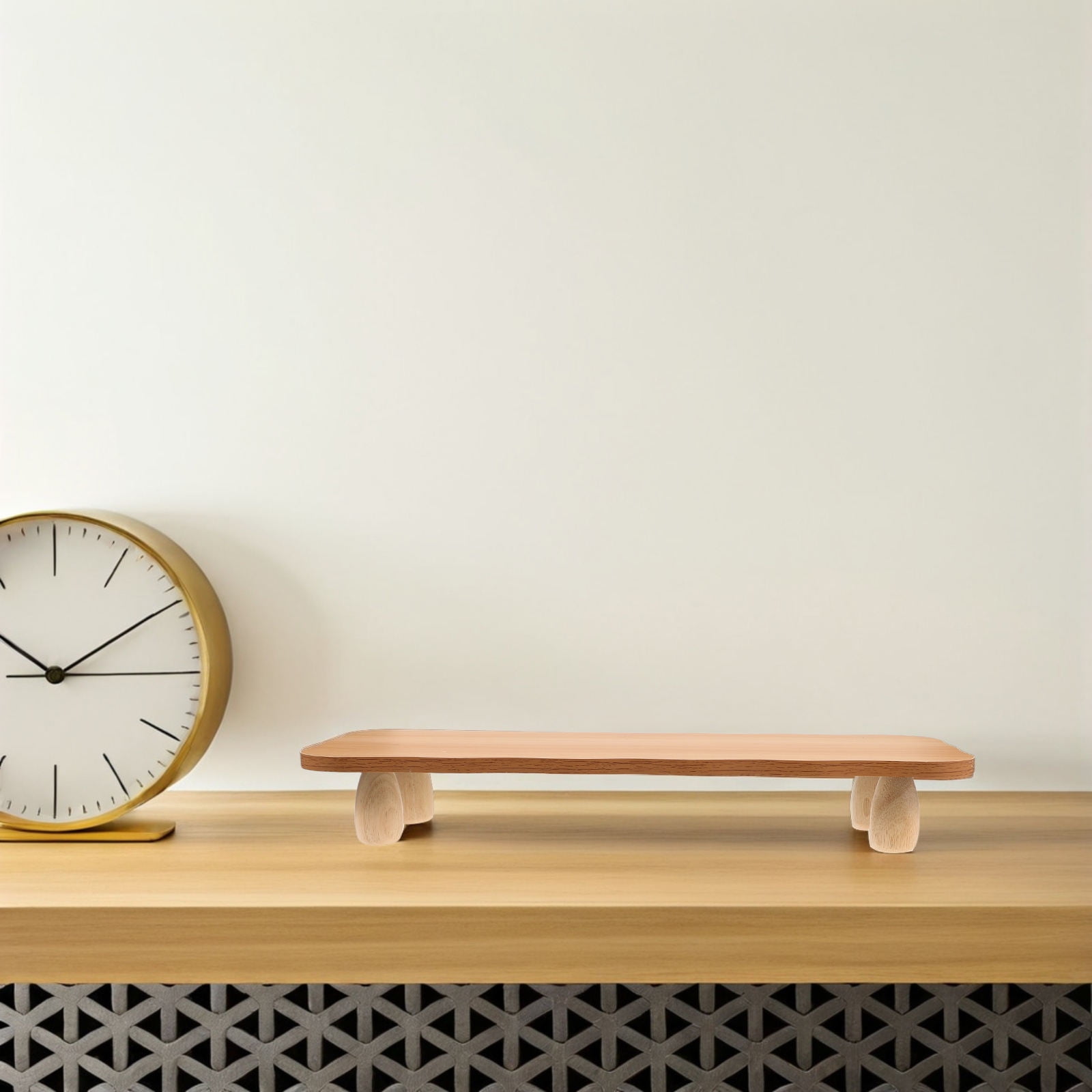 Raindrops Bamboo Monitor Stand Organizer Reduce Strain Enhance ...