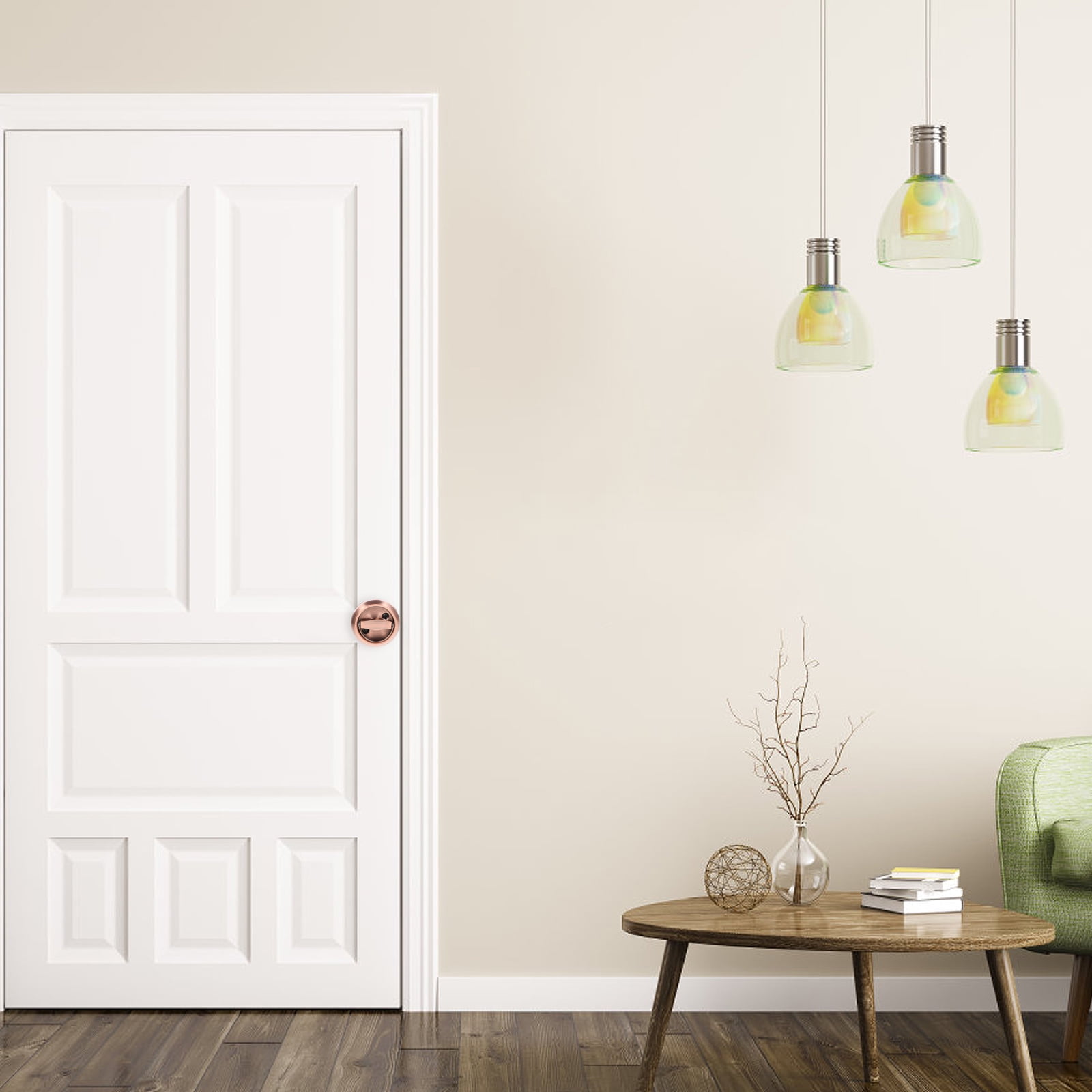 Raindrops Concealed Pull Ring Lock Recessed Install Cup Door Locks Gold ...