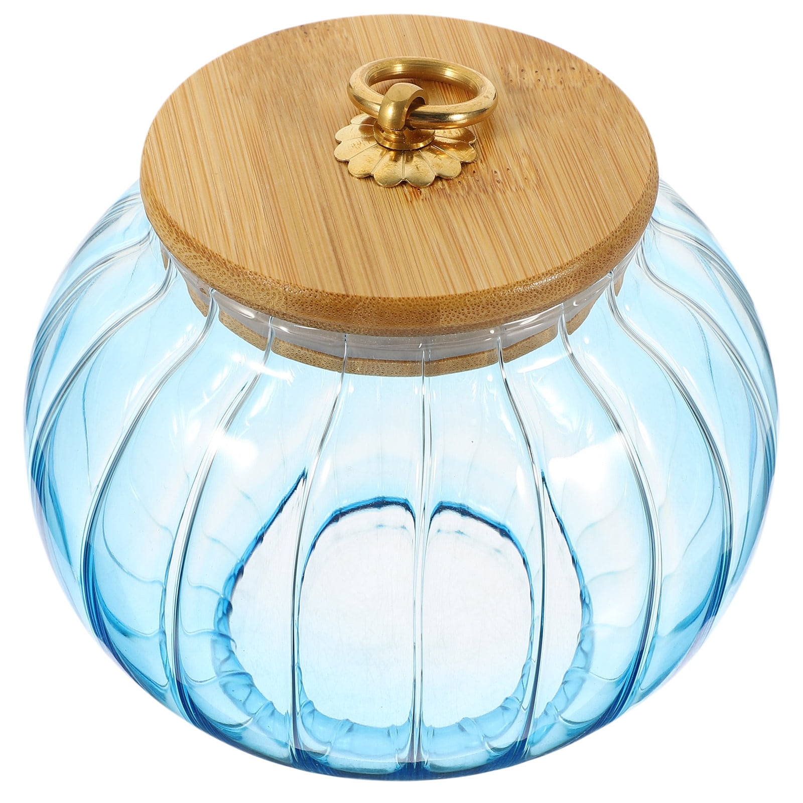 Raindrops Airtight Glass Jar Canister with Lid Handle for Tea Storage ...