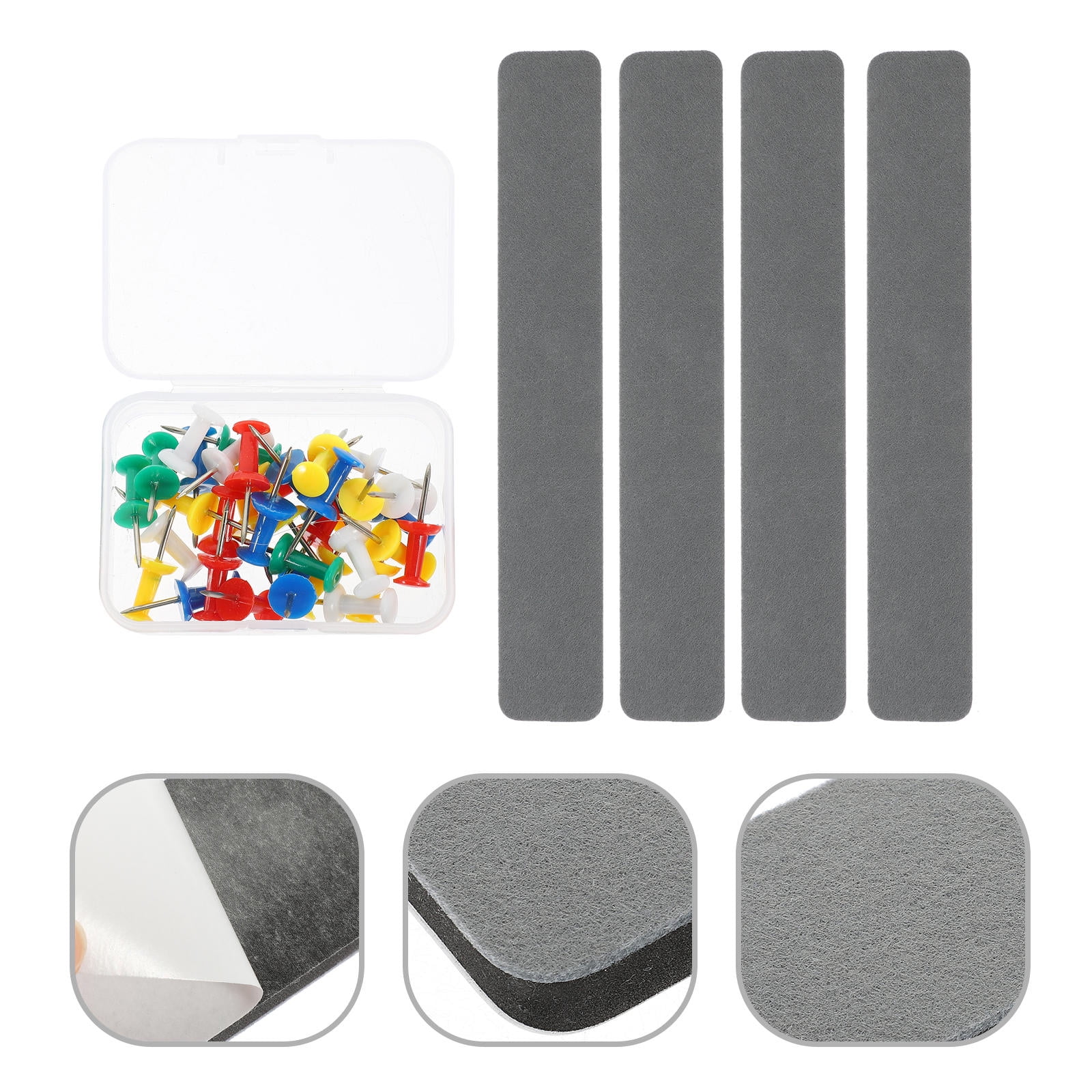 Raindrops Cork Board for Wall Small Bulletin Grey Sided Borders Office ...