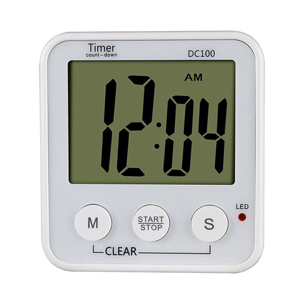 DEMACRIO Cooking Timers for Kitchen LCD Digital Kitchen Timer White ...
