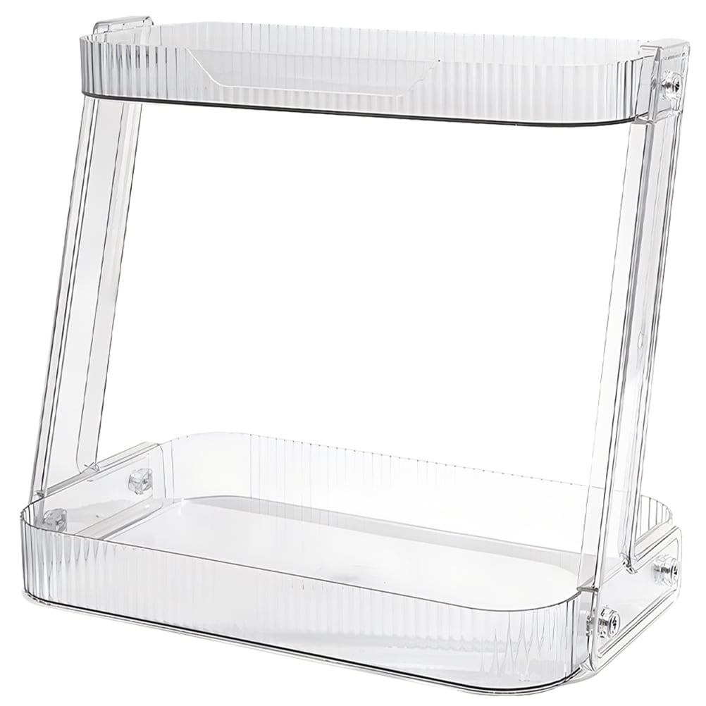 Raindrops Double layer Organizer Transparent Table Rack Detachable ...