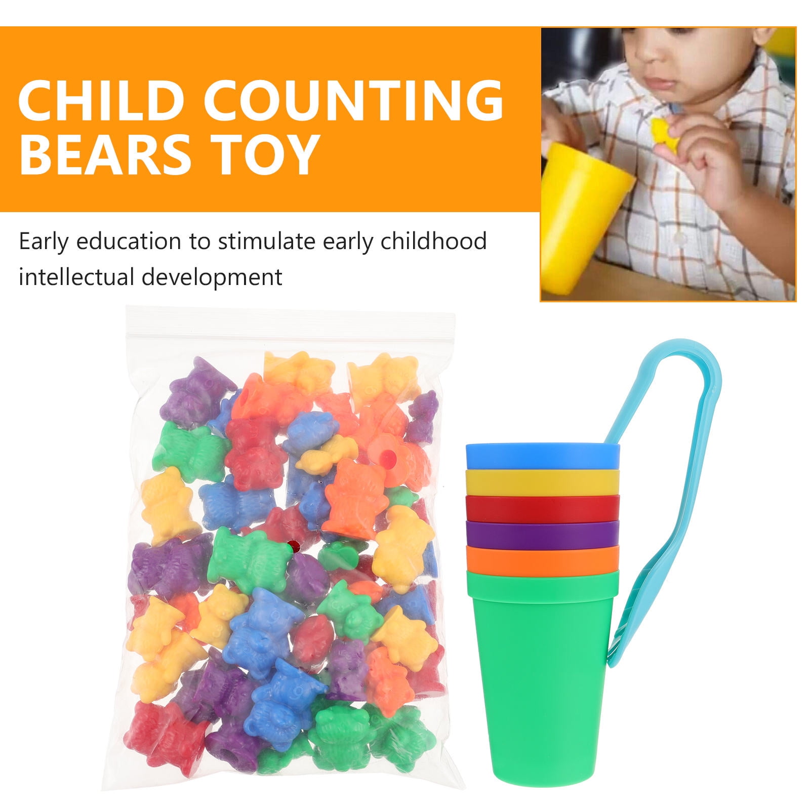 Raindrops Counting Bear Shape Safe Material Math Manipulatives ...