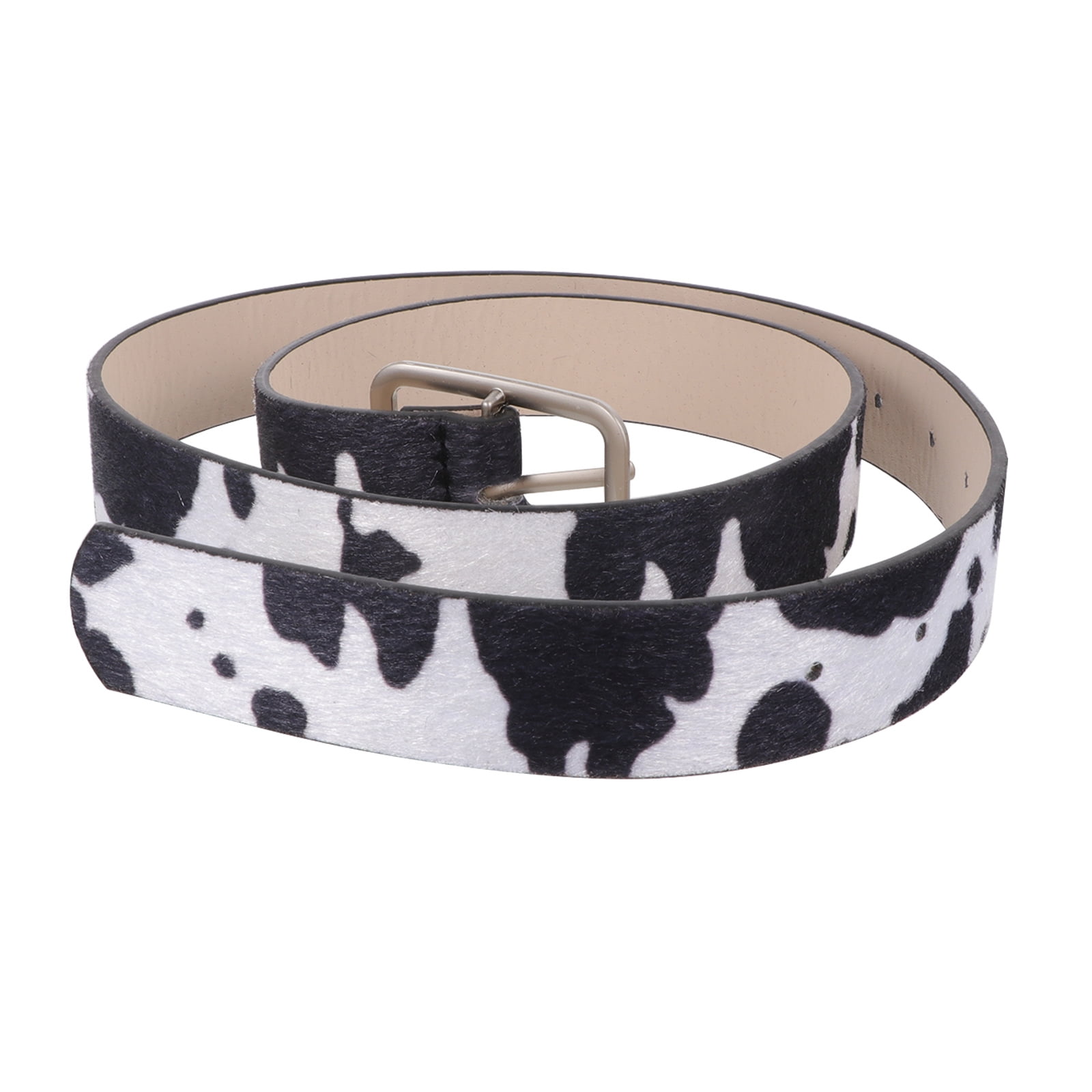 Raindrops Cow Pattern Waist Belt Adjustable PU Belts for Jeans ...