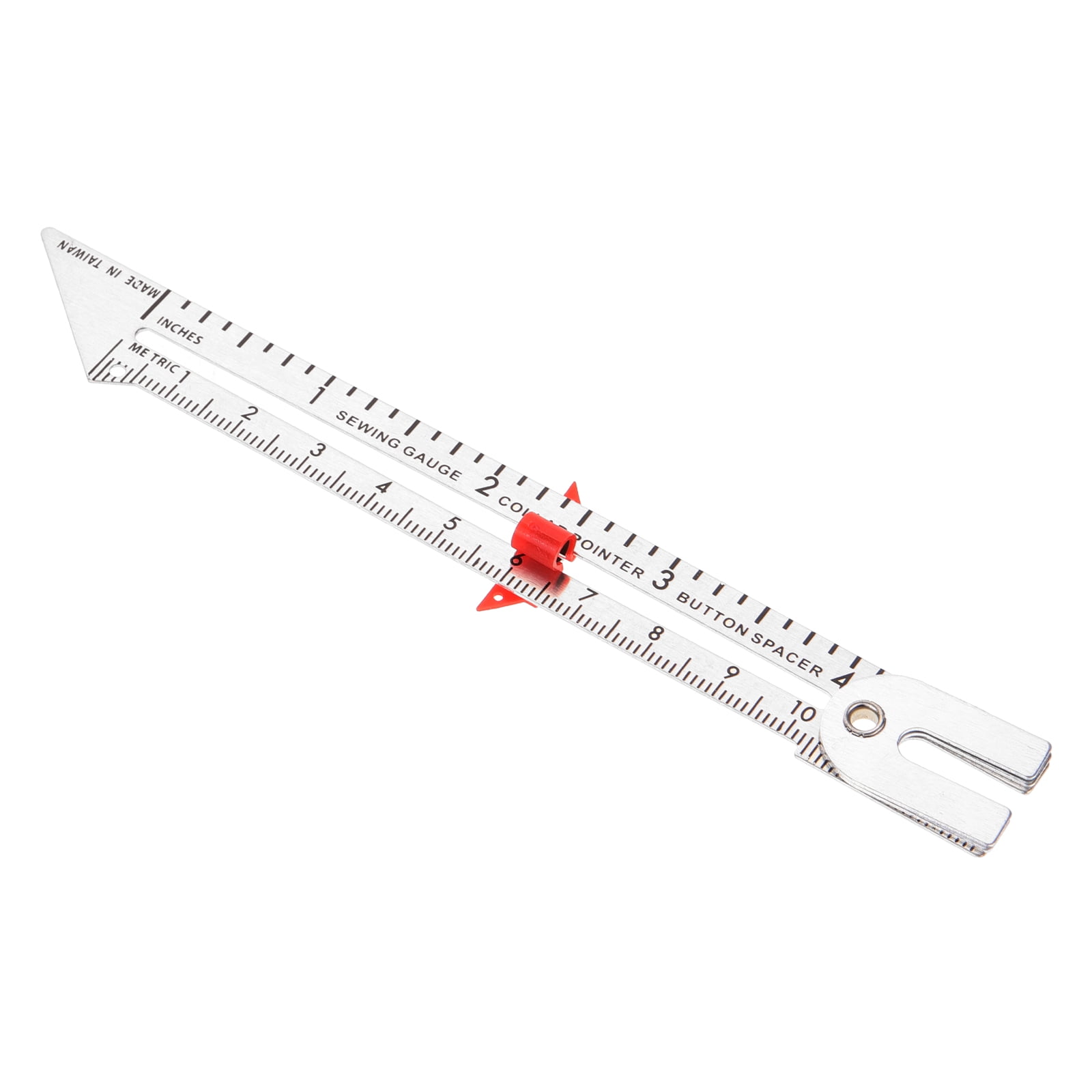 Raindrops Crafting Sewing Ruler Aluminum Measuring Tool with Pointed ...