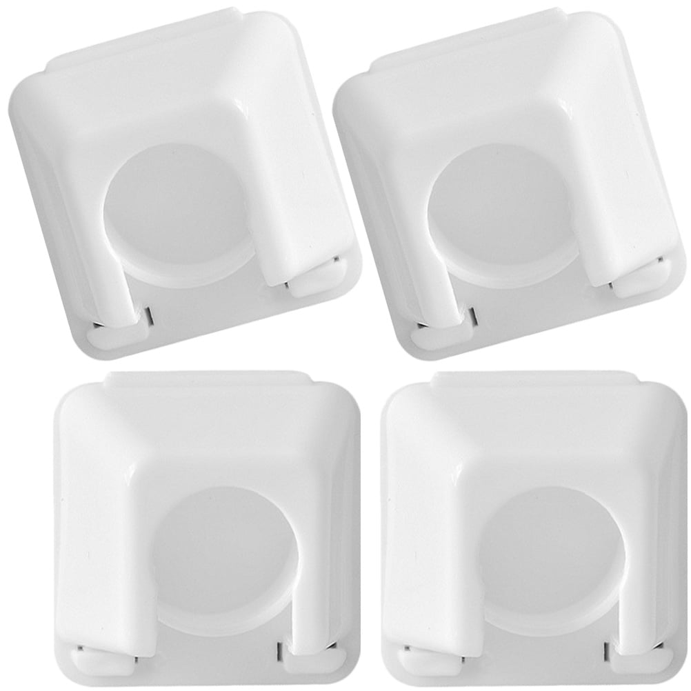 Raindrops Curtain Rod Bracket White Plastic Square Shape for Hanging ...