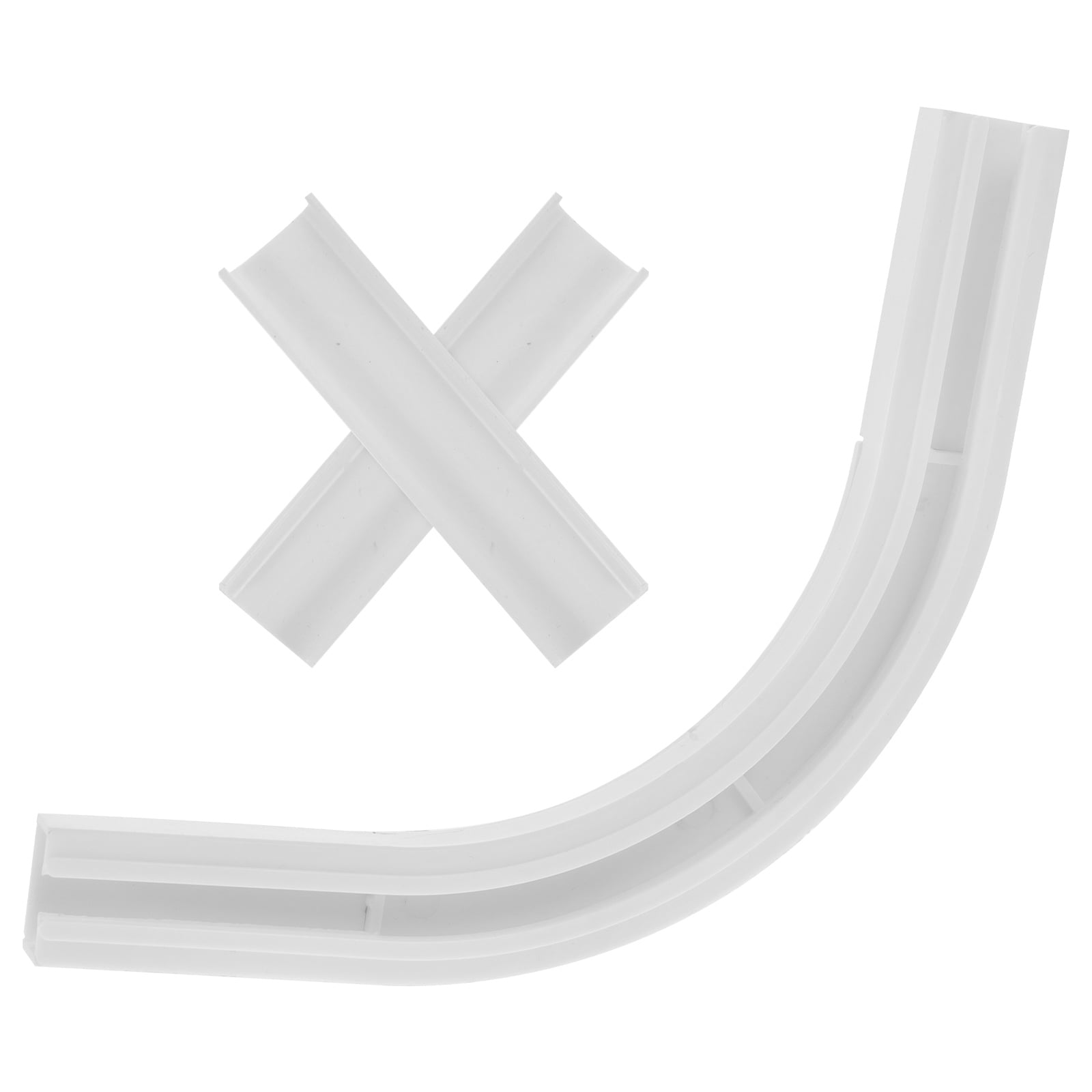 Raindrops Curtain Track Connector 1Pack in White Plastic with 90 Degree ...