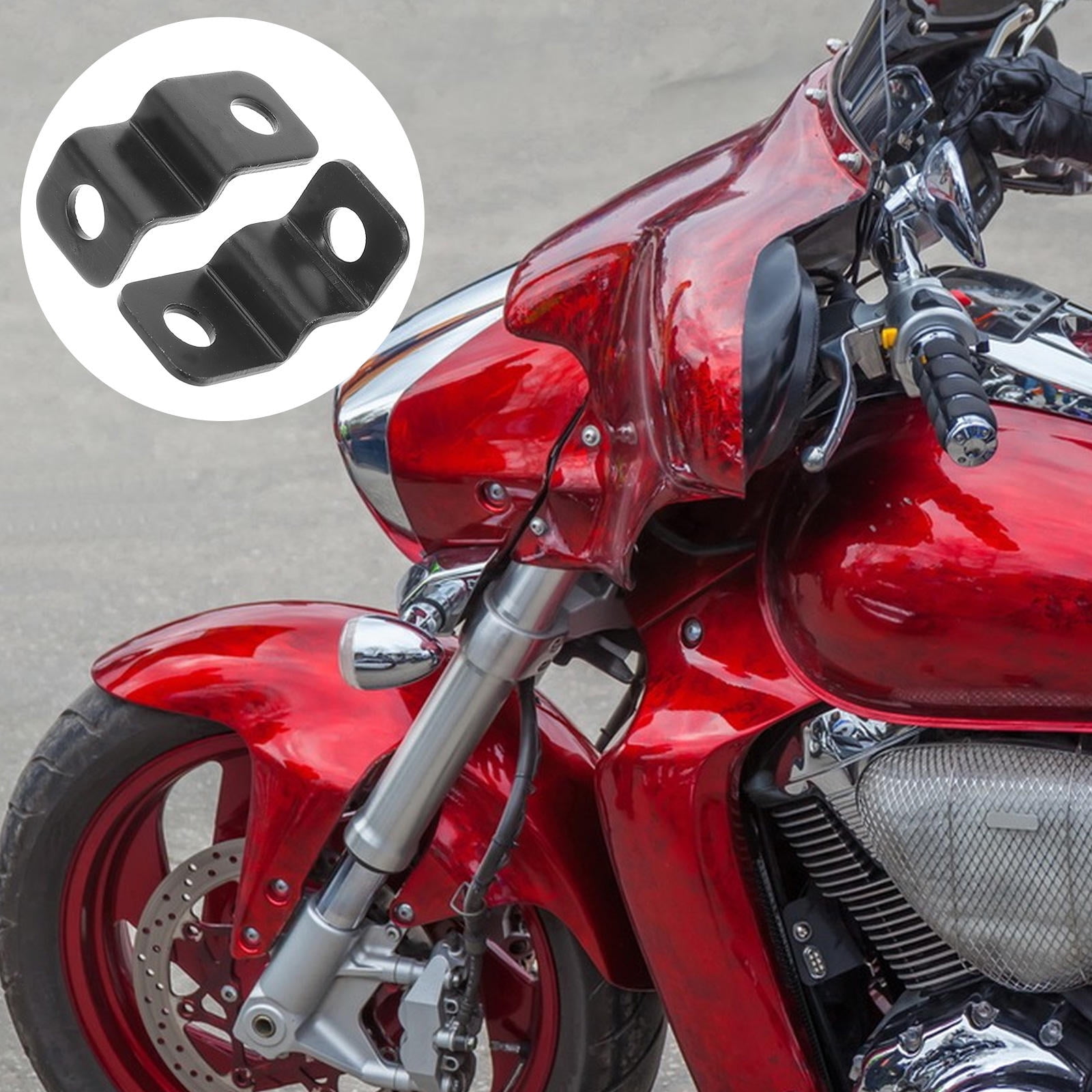 Raindrops Motorcycle Universal Bracket Iron Black 1 Pair - Walmart.com