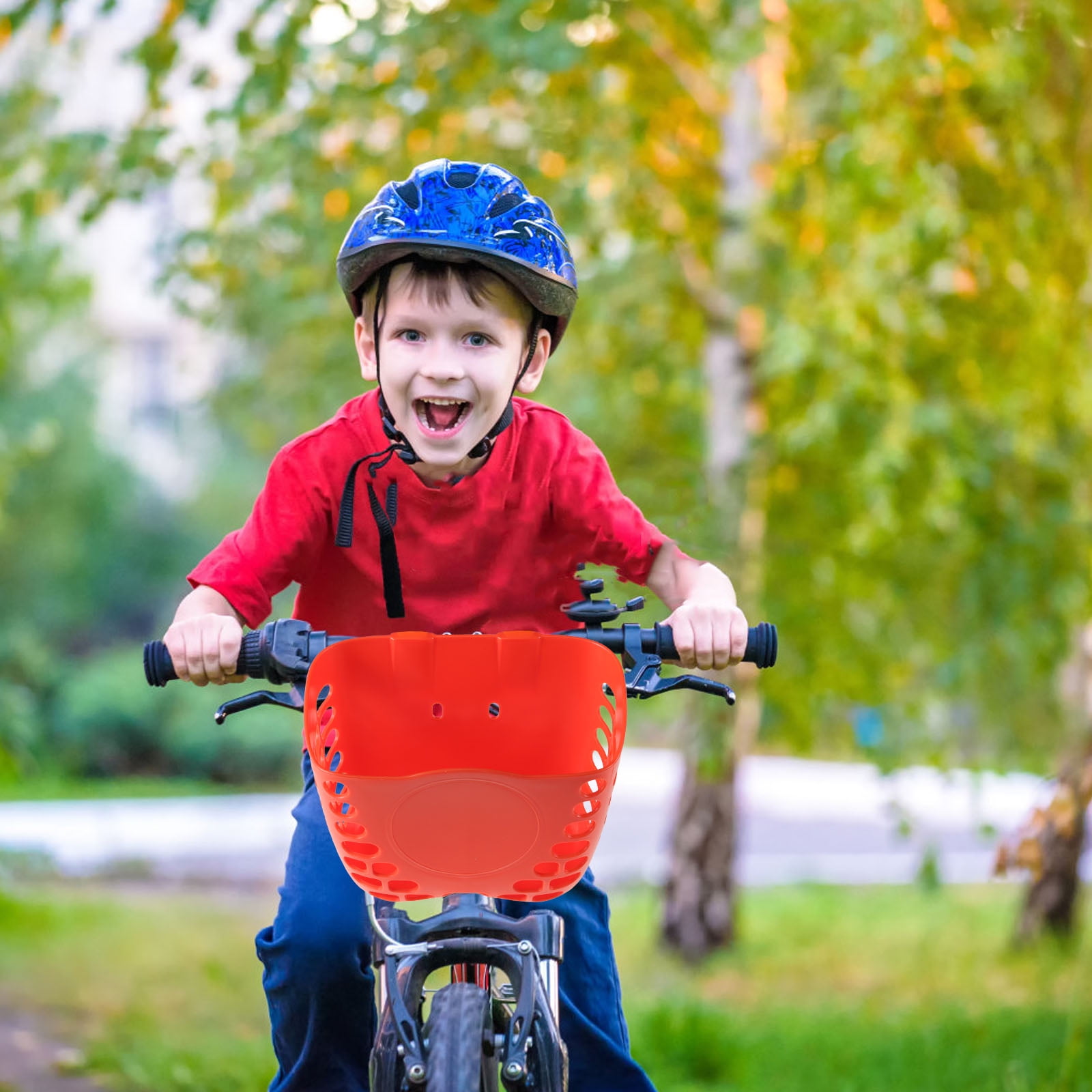 Raindrops Cycling Front Basket for Children 1 Set Orange PP Material ...