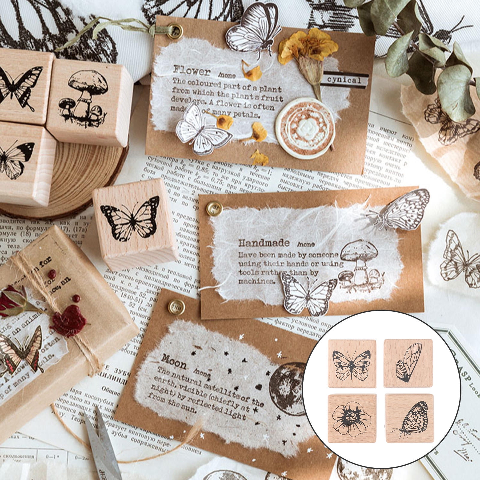 Raindrops DIY Craft Rubber Stamp Set with Lovely Patterns for Kids and ...