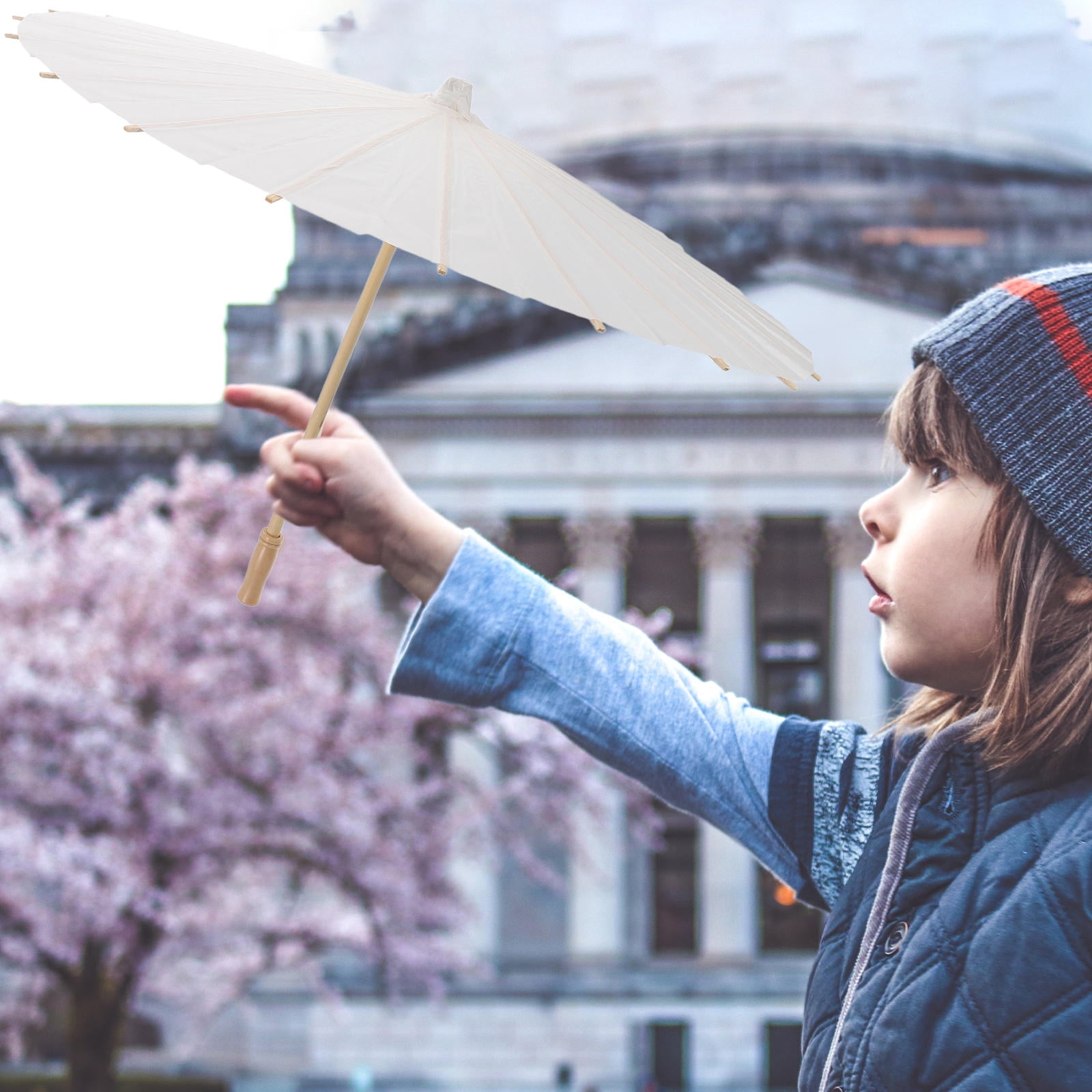 Raindrops DIY Paper Umbrella Crafts Making Graffiti Painting Umbrella ...