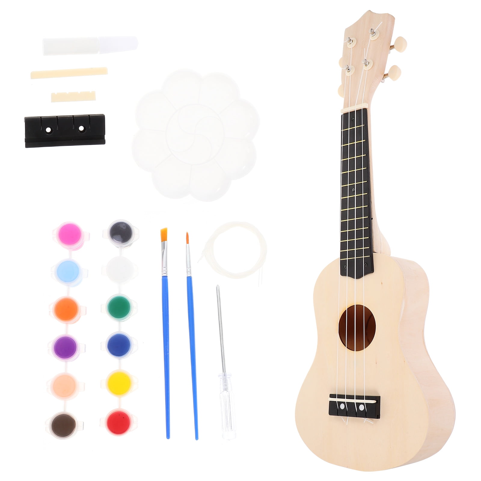 Raindrops DIY Ukulele Kit 21 Inch Plastic Nylon Assorted Color for ...