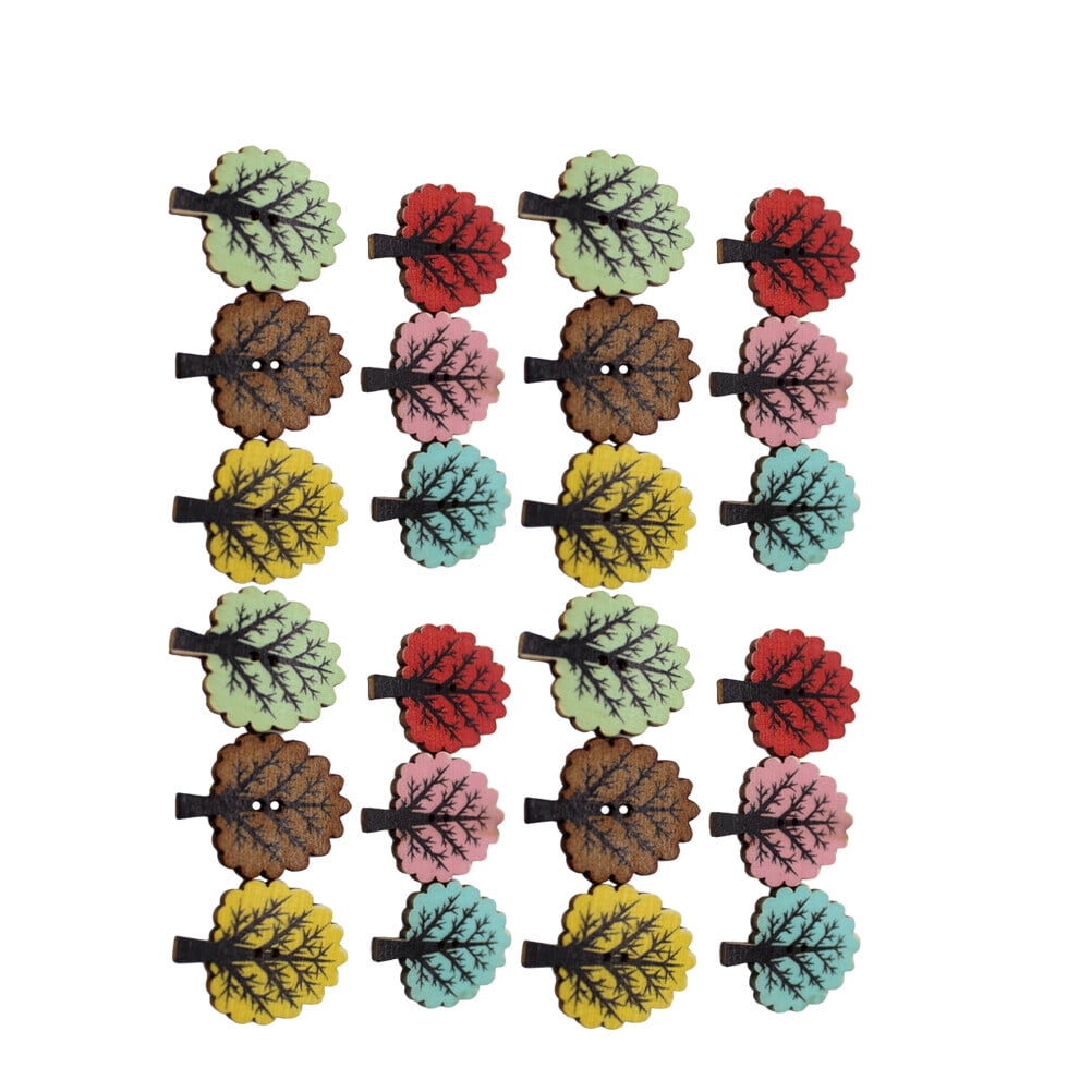 Raindrops DIY Wooden Buttons Assorted Shaped for Decoration Use 100pcs ...