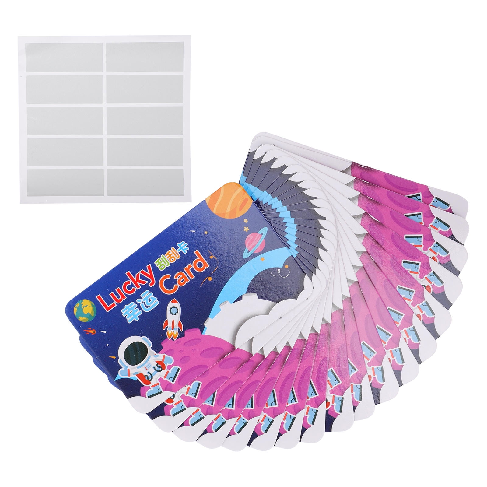Raindrops Dark Blue Scratch Off Cards with Cartoon Patterns for ...