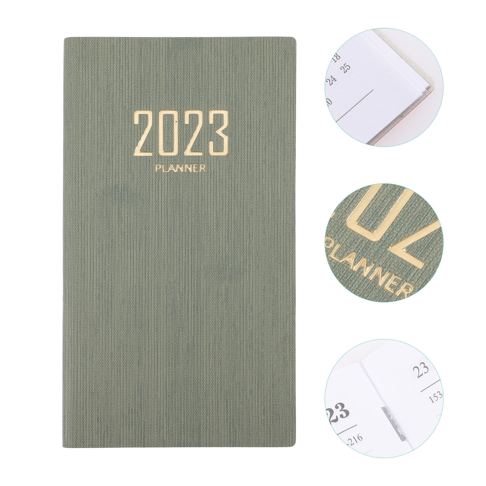 Raindrops Dark Green Daily Planner Notepad for Office Use Compact Paper ...