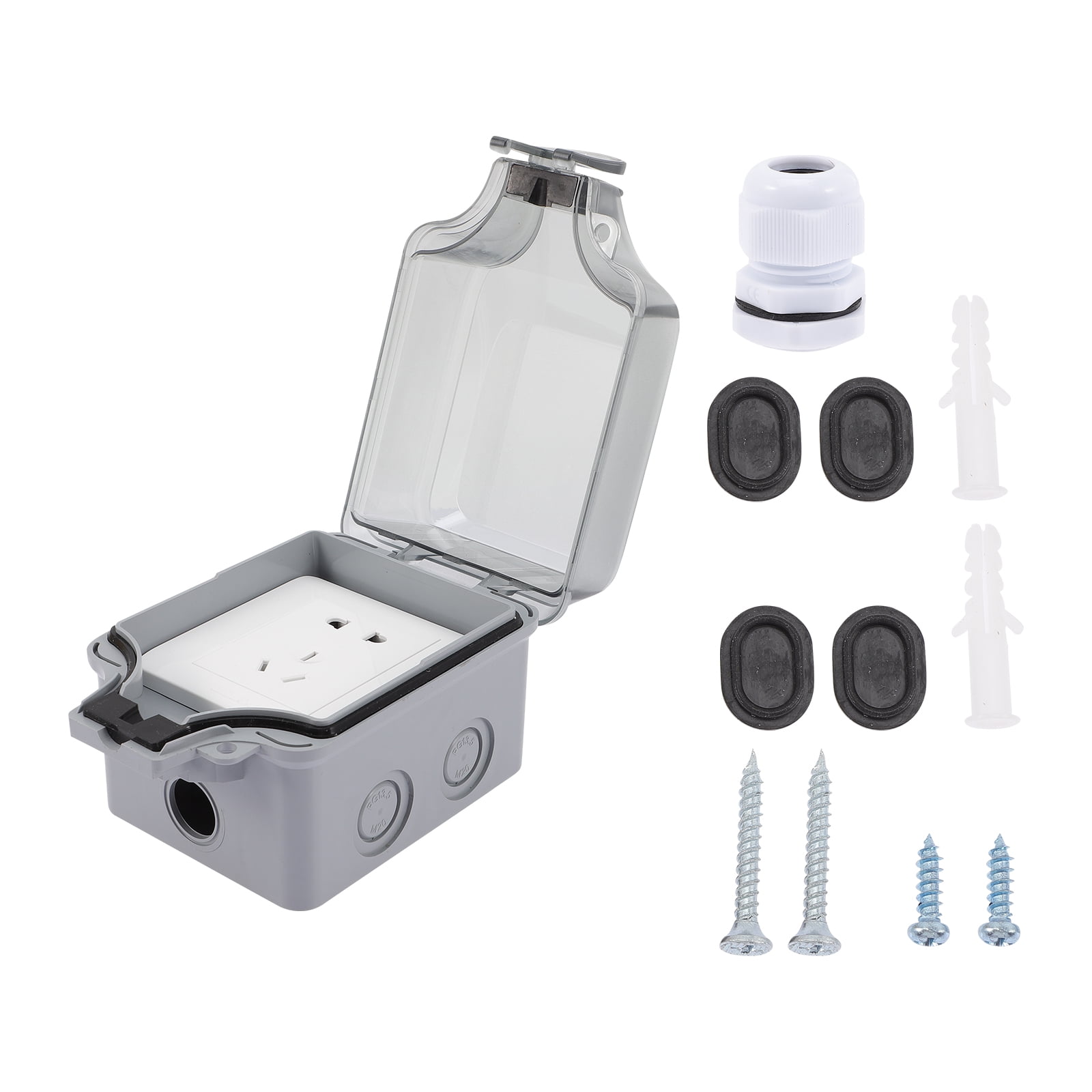 Raindrops 1 Set Weatherproof Outdoor Electrical Box Wall Outlet with ...