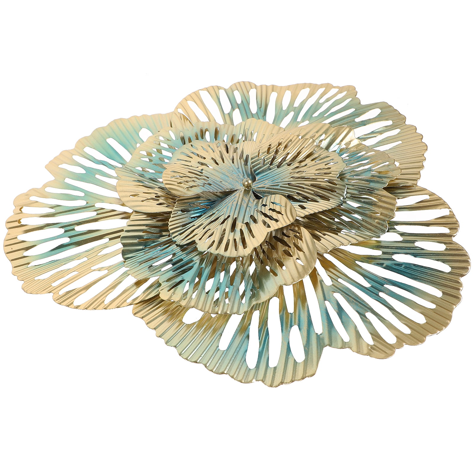 Raindrops Flower Wall Art Metal Gold Triangle Flower present 1Pack 14 ...