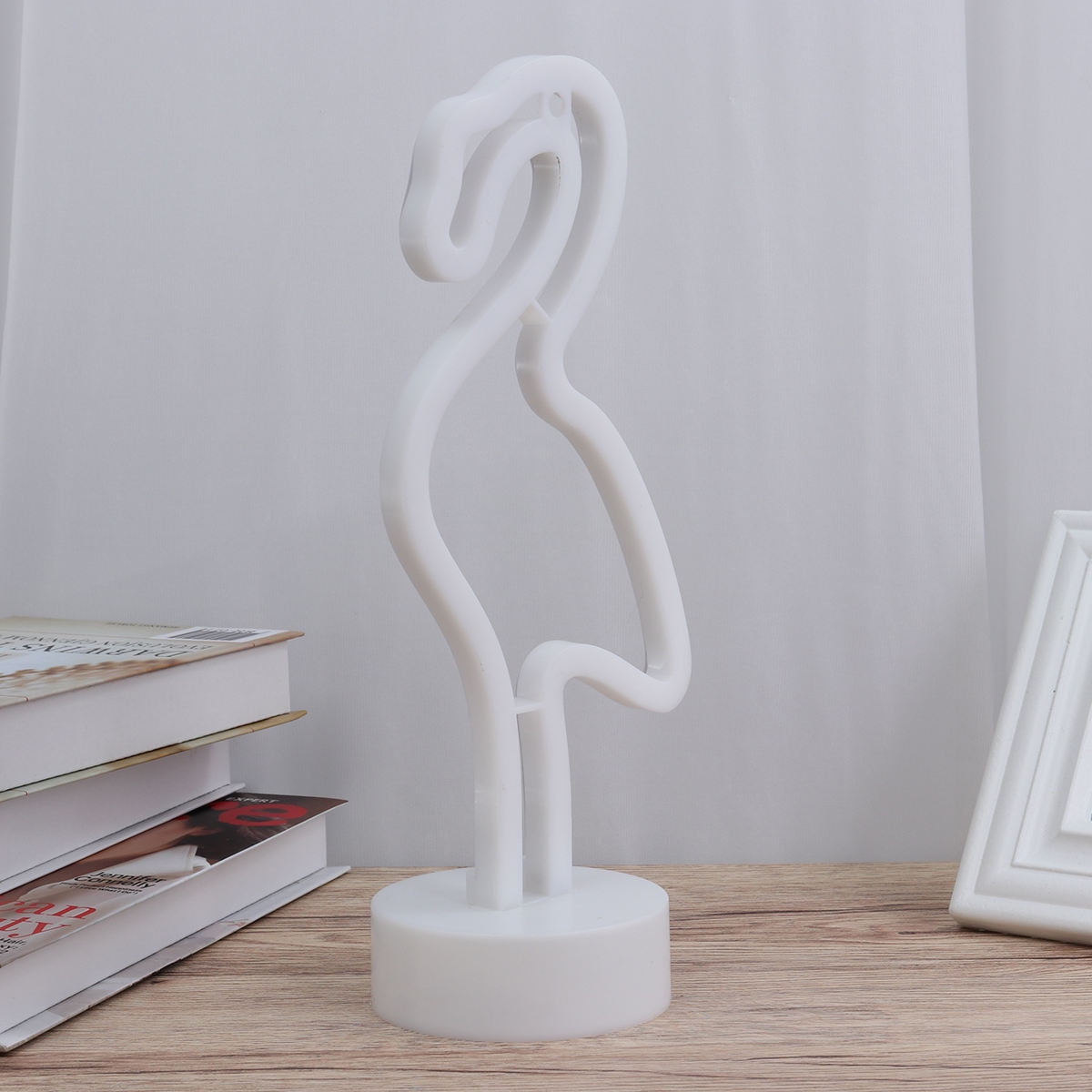 Raindrops Decorations LED Neon Light Sign Desk Lamp with Flamingo ...