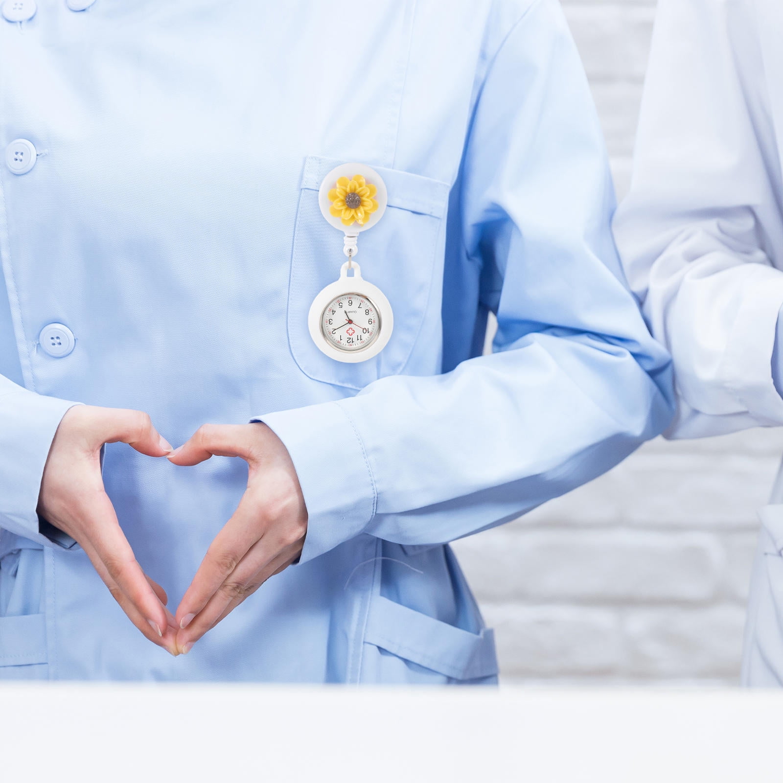 Raindrops Decorative Nurse Pocket Watch Retractable Nurse Pocket Watch ...