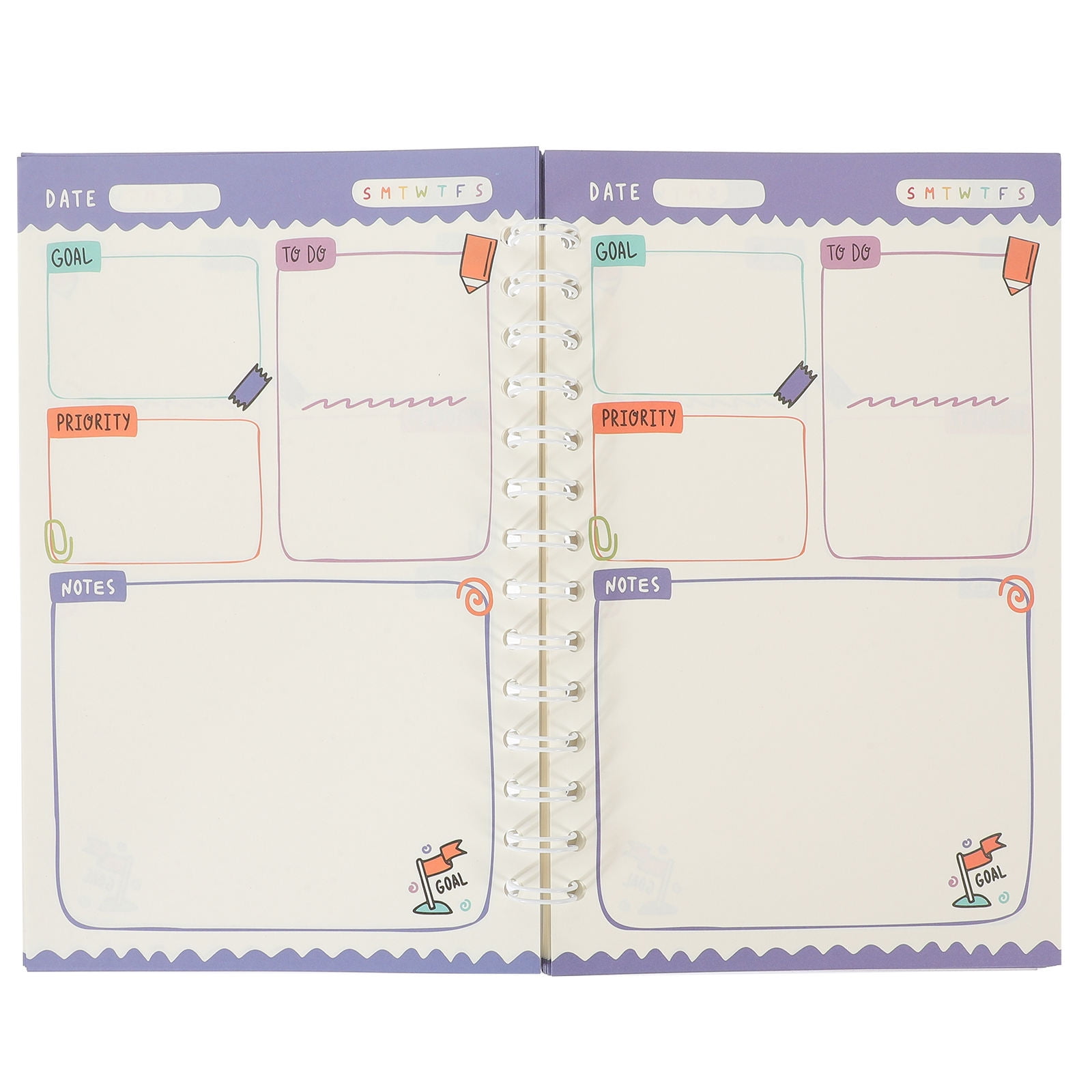Raindrops Delicate Planner Notebook with Spiral Structure for Daily Use ...