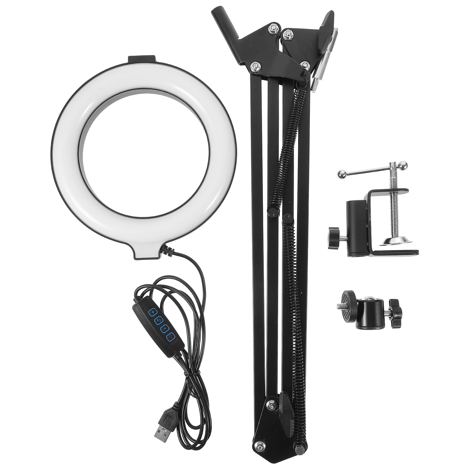 Raindrops Desk Mount Stand Ring Light Adjustable Ring Light with Stand ...