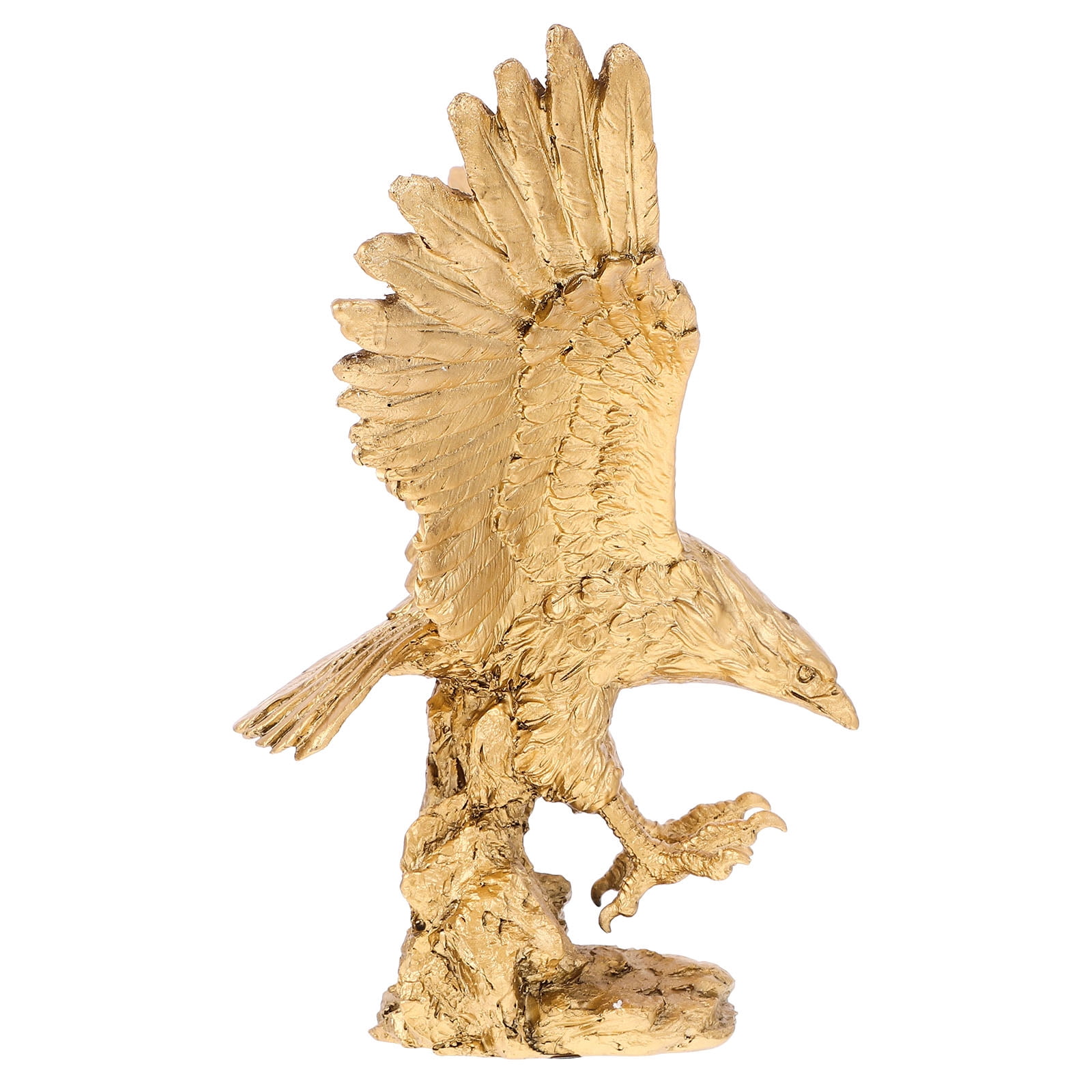 Raindrops Desktop Ornament Golden Resin Eagle Statue for Home Office ...