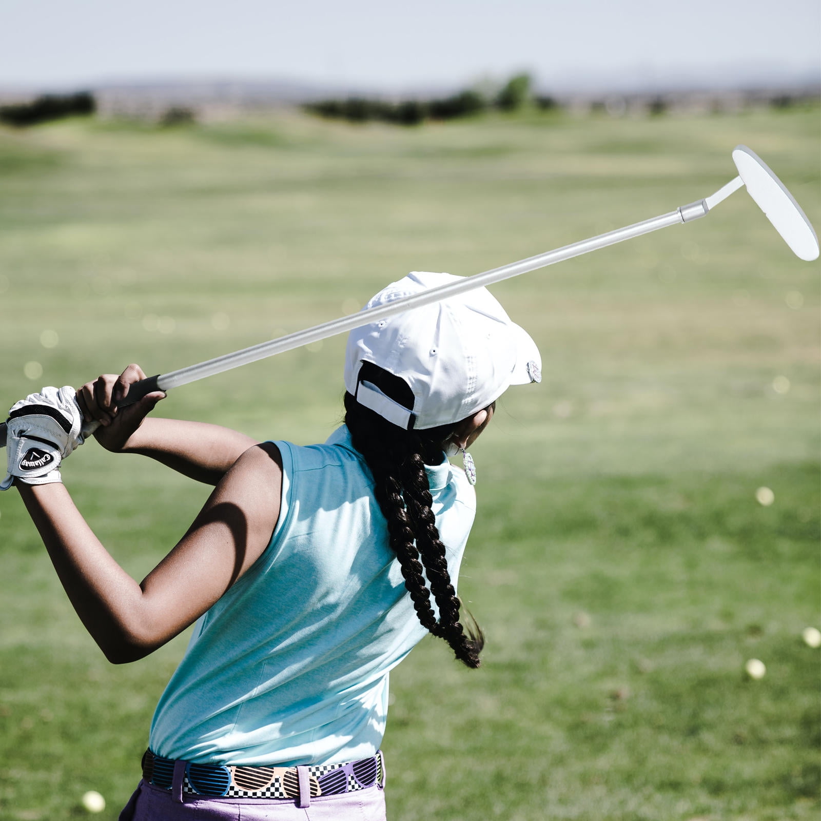 Raindrops Detachable Golfs Push Rod Three-joint Putter Child Man Silver ...