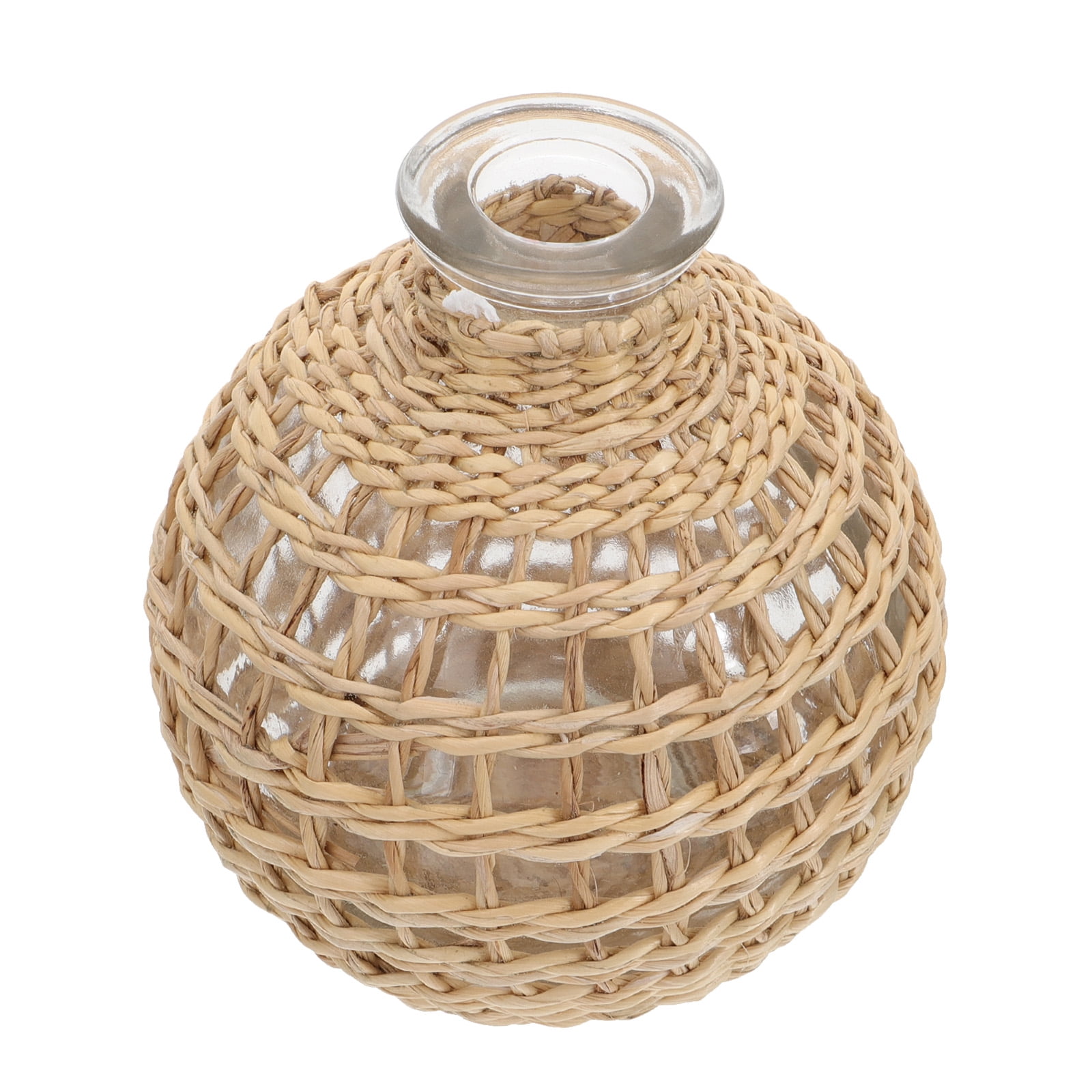 Raindrops Diffuser Bottle Tall Floor Vase Woven Glass Grass Cover Office - Walmart.com