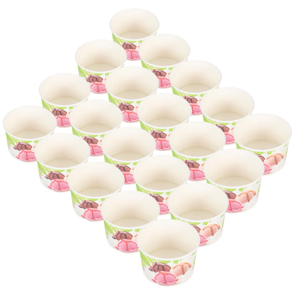 SHINYPASING 200pcs Assorted Color Paper Ice Cream Cups Disposable Treat ...