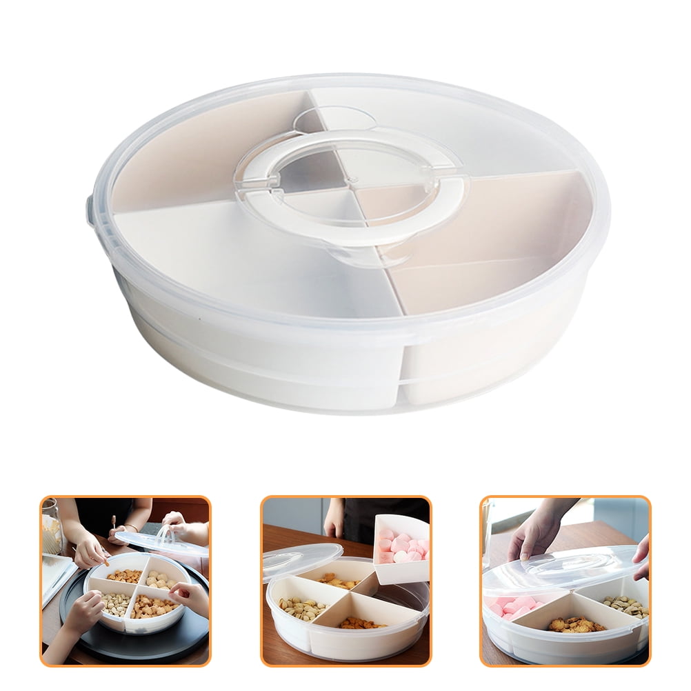Raindrops Divided Plastic Box Fruit Platter Serving Tray Snacks Nuts ...