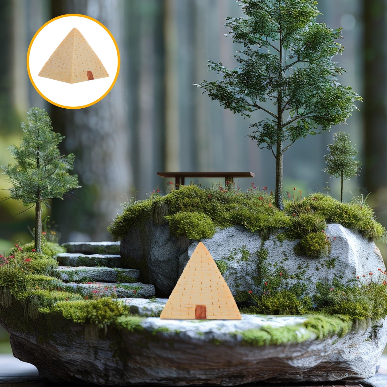 Raindrops Diy Mini Pyramid Model Chic Egyptian Figurine For Table Decor ...