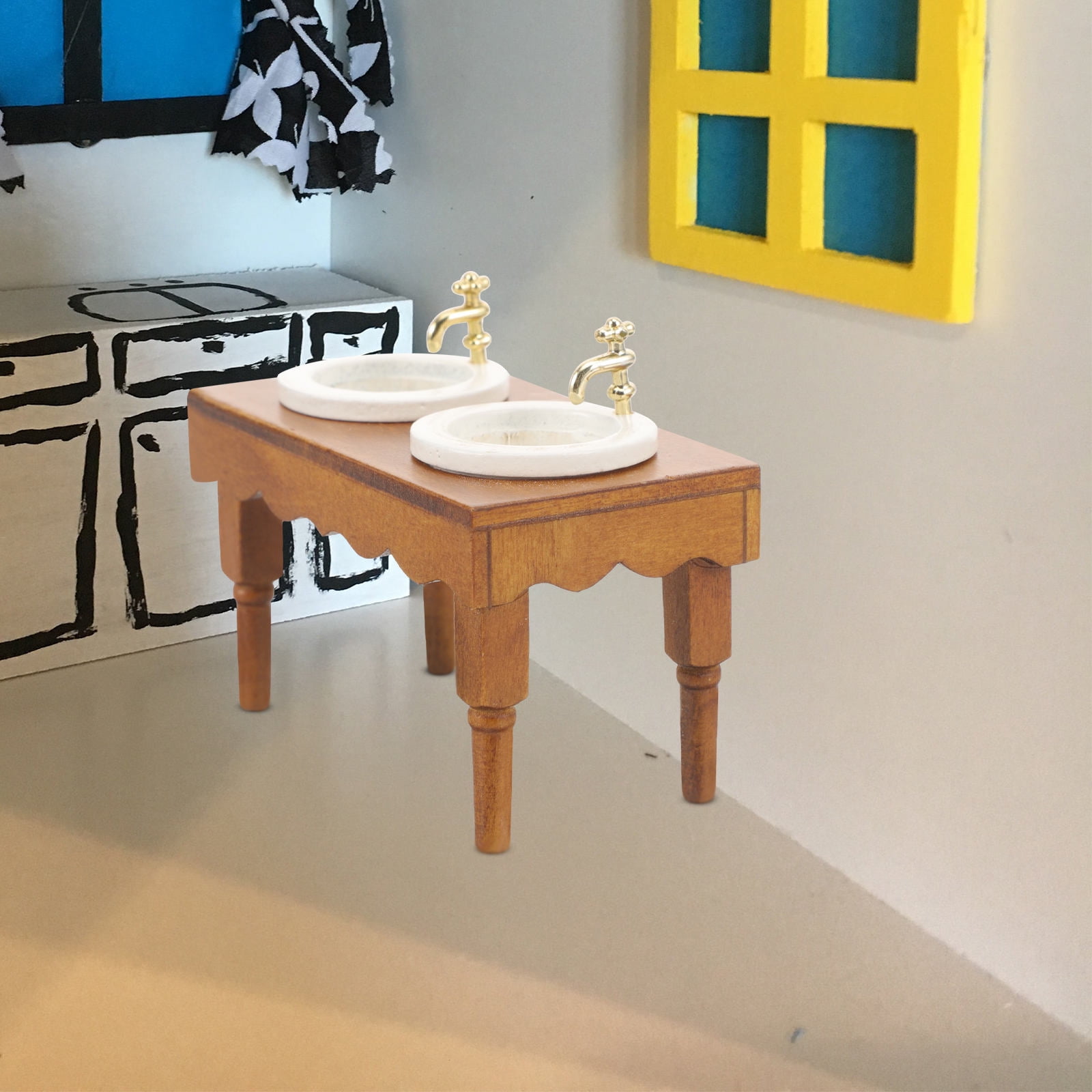 Raindrops Doll House Bathroom Accessory Miniature Wash Basin in Light ...