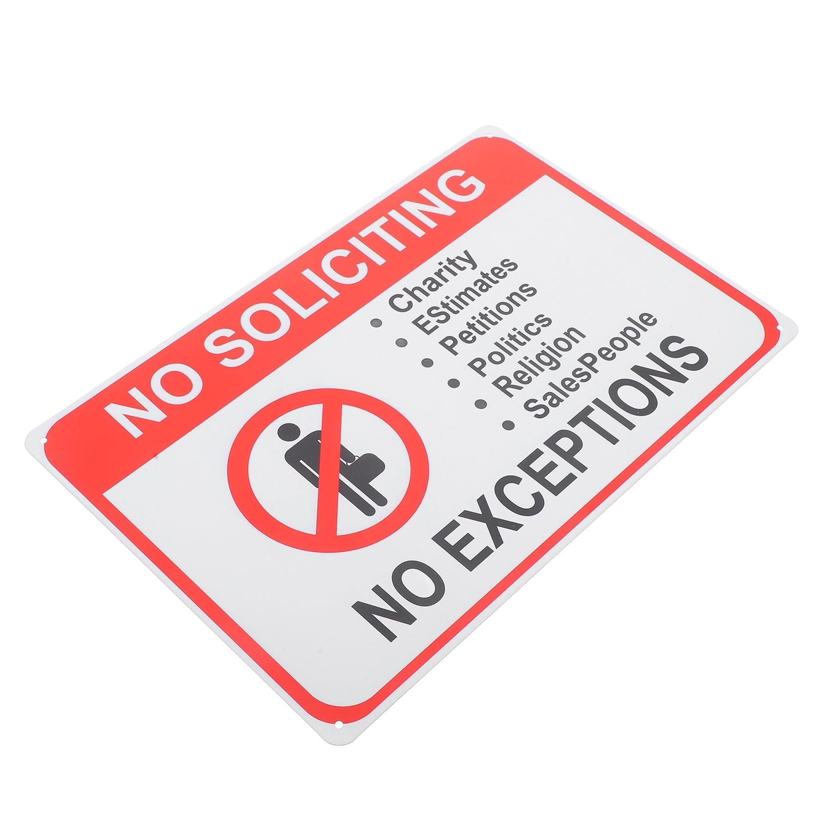 Raindrops Door Warning Reminder Sign No Soliciting for House ...